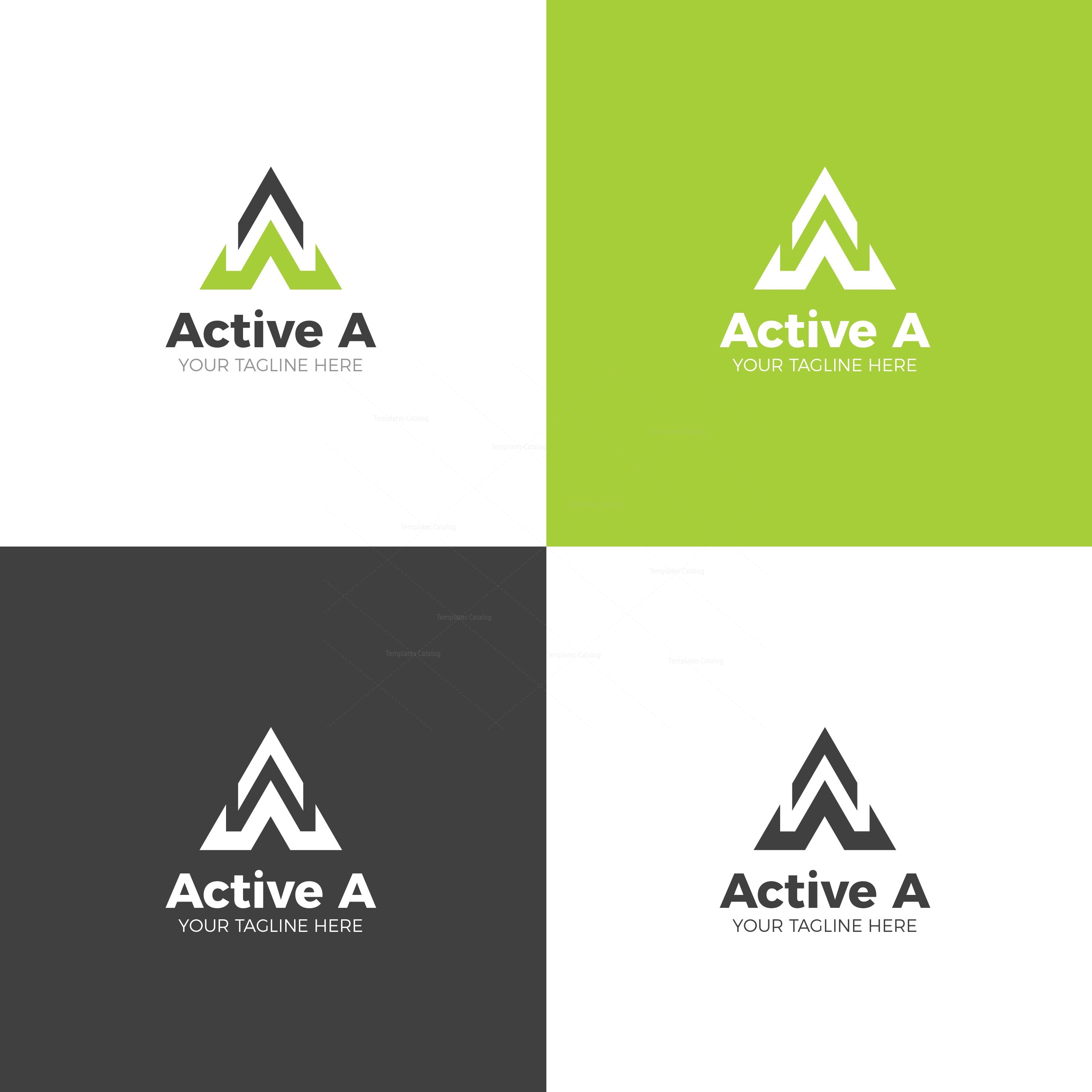 Active Modern Logo Design Template · Graphic Yard | Graphic Templates Store