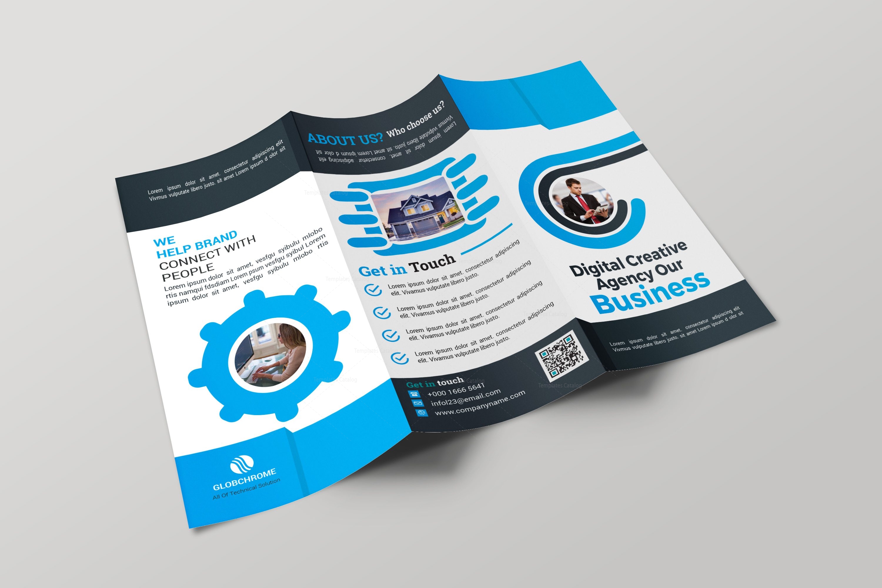 Alabama Professional Tri-fold Brochure Design Template · Graphic Yard ...