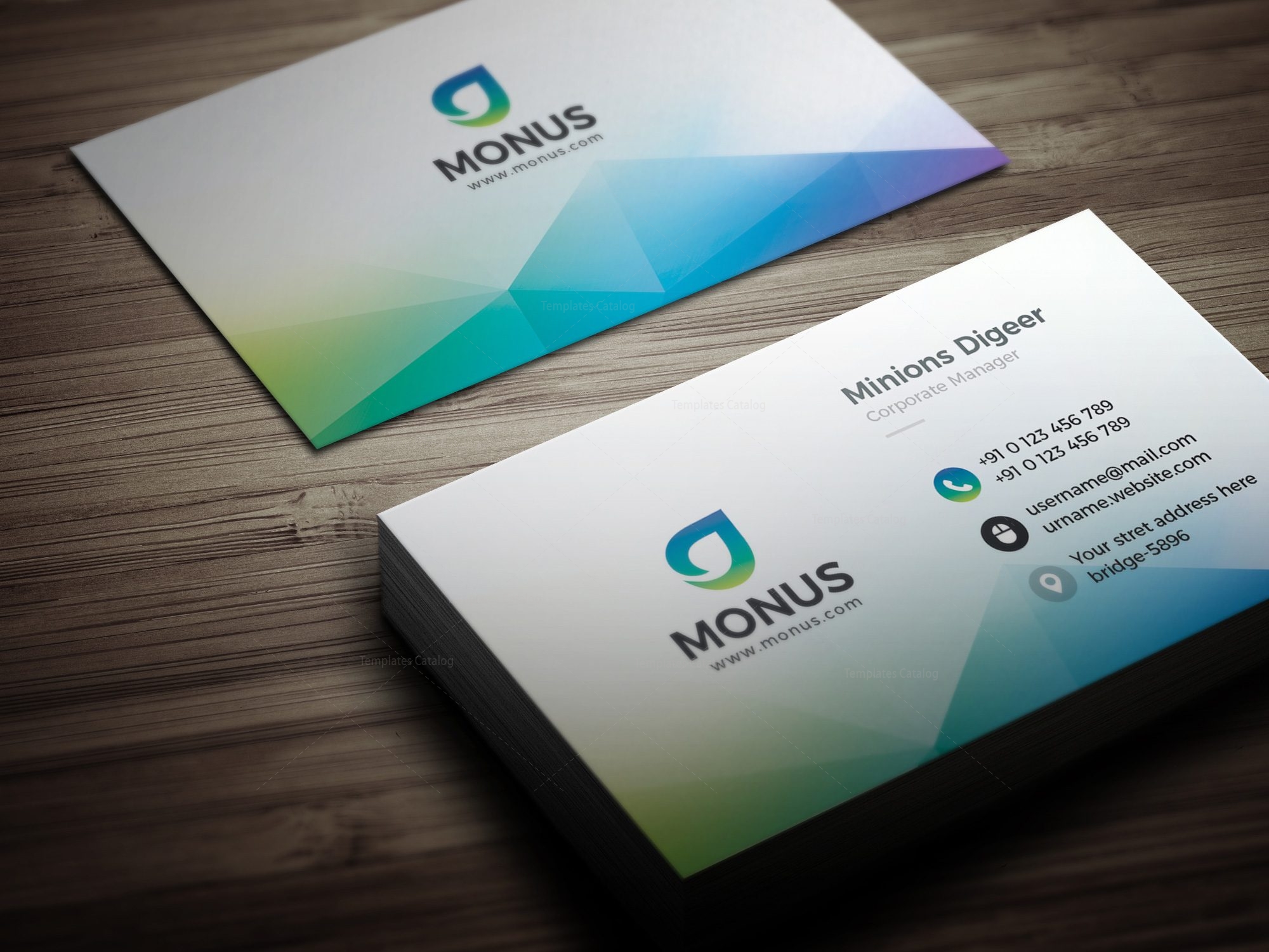 Aurora Modern Business Card Design Template · Graphic Yard | Graphic ...