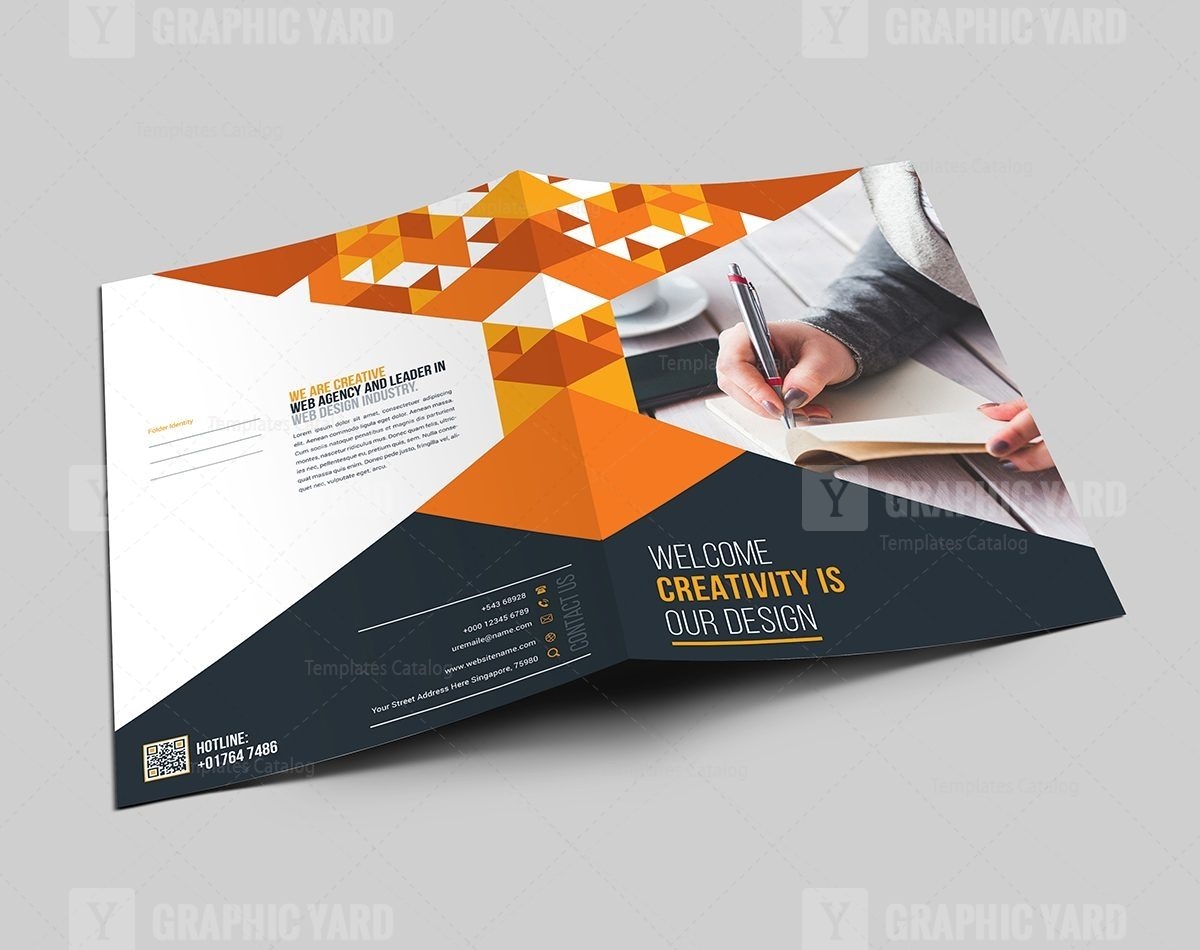 Business Folder Template with Stylish Design · Graphic Yard | Graphic ...