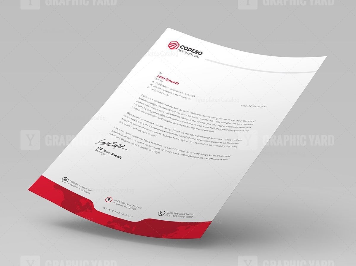 Classic Stylish Letterhead Template · Graphic Yard | Graphic Templates ...
