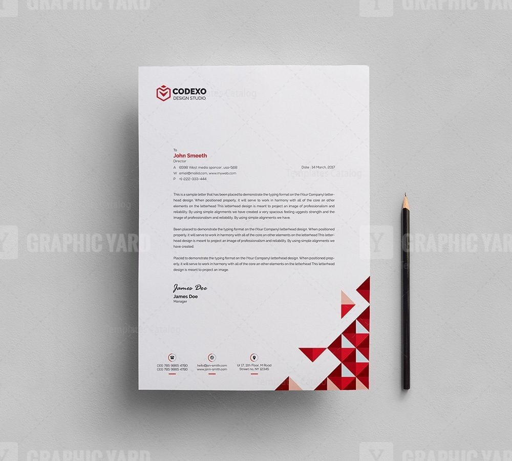 Classy Letterhead Template · Graphic Yard | Graphic Templates Store