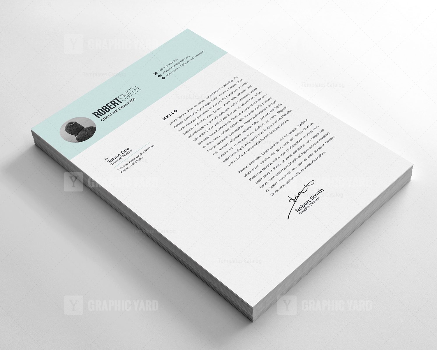Classy Light Blue Resume Template · Graphic Yard | Graphic Templates Store