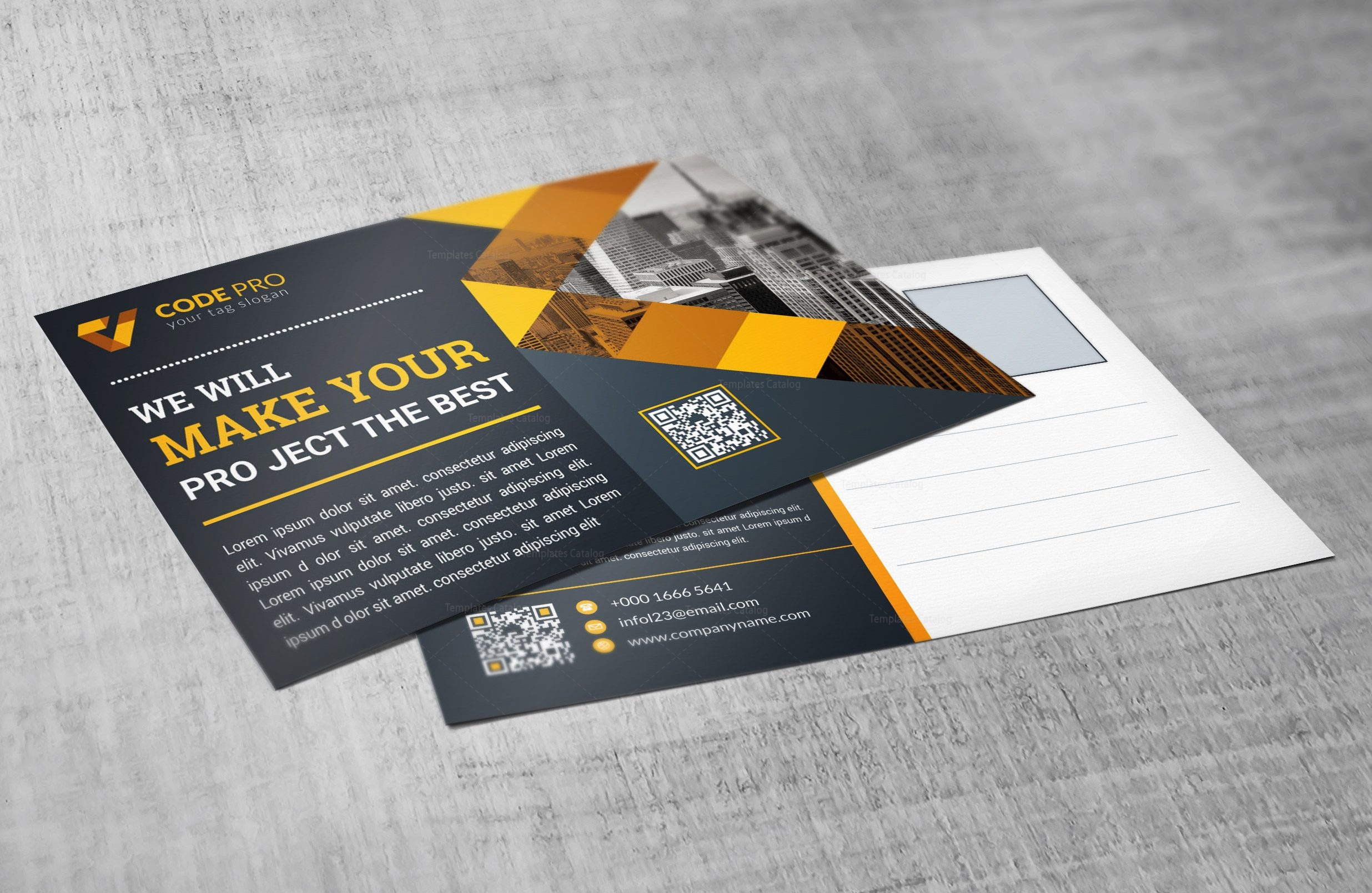 Cool Modern Postcard Design Template · Graphic Yard | Graphic Templates ...