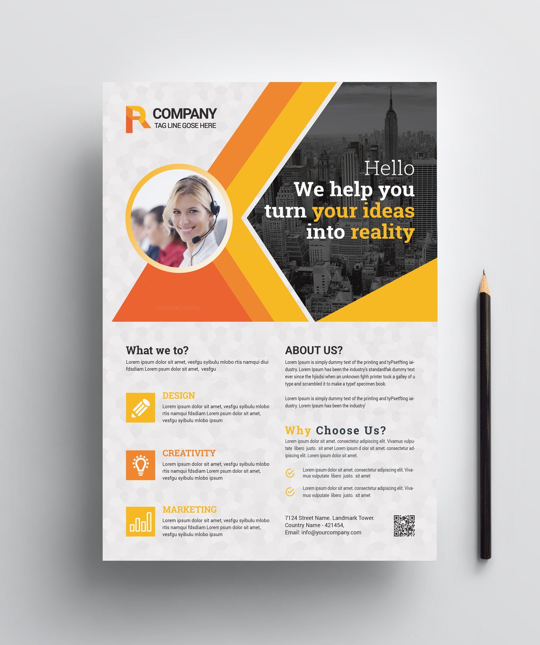 Corporate Print Flyer Design · Graphic Yard | Graphic Templates Store