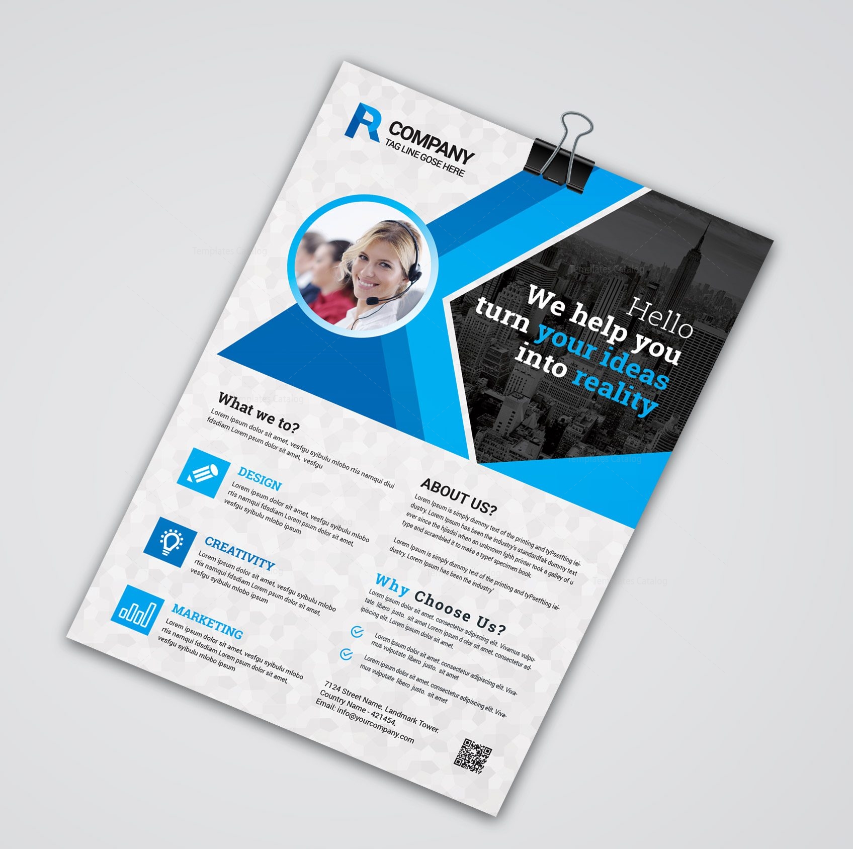 Corporate Print Flyer Design · Graphic Yard | Graphic Templates Store