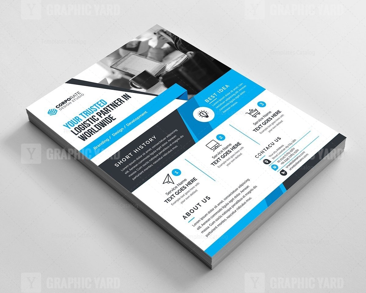 Corporate Stylish Flyer Template · Graphic Yard | Graphic Templates Store