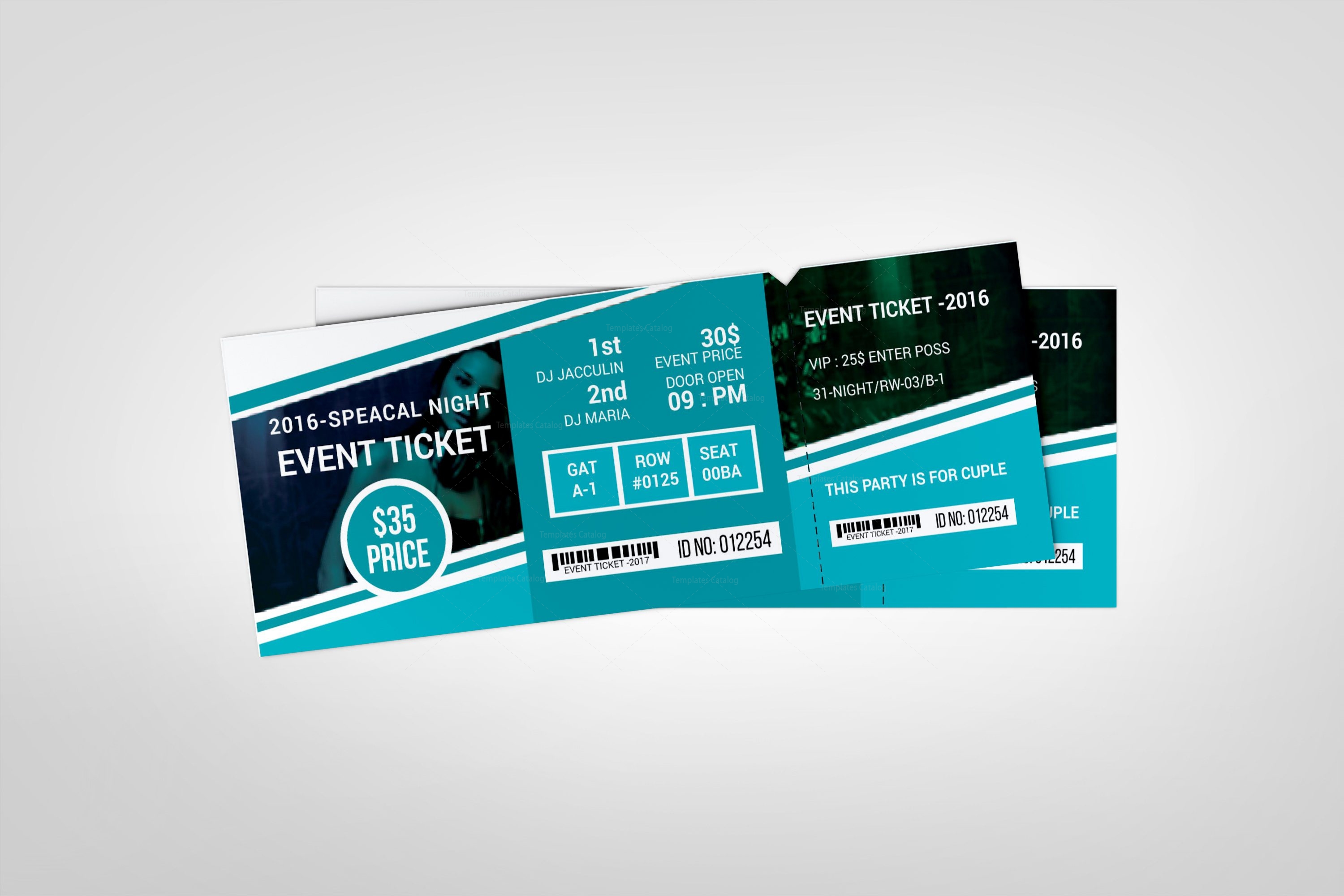 Creative Concert Event Ticket Design Template · Graphic Yard | Graphic ...