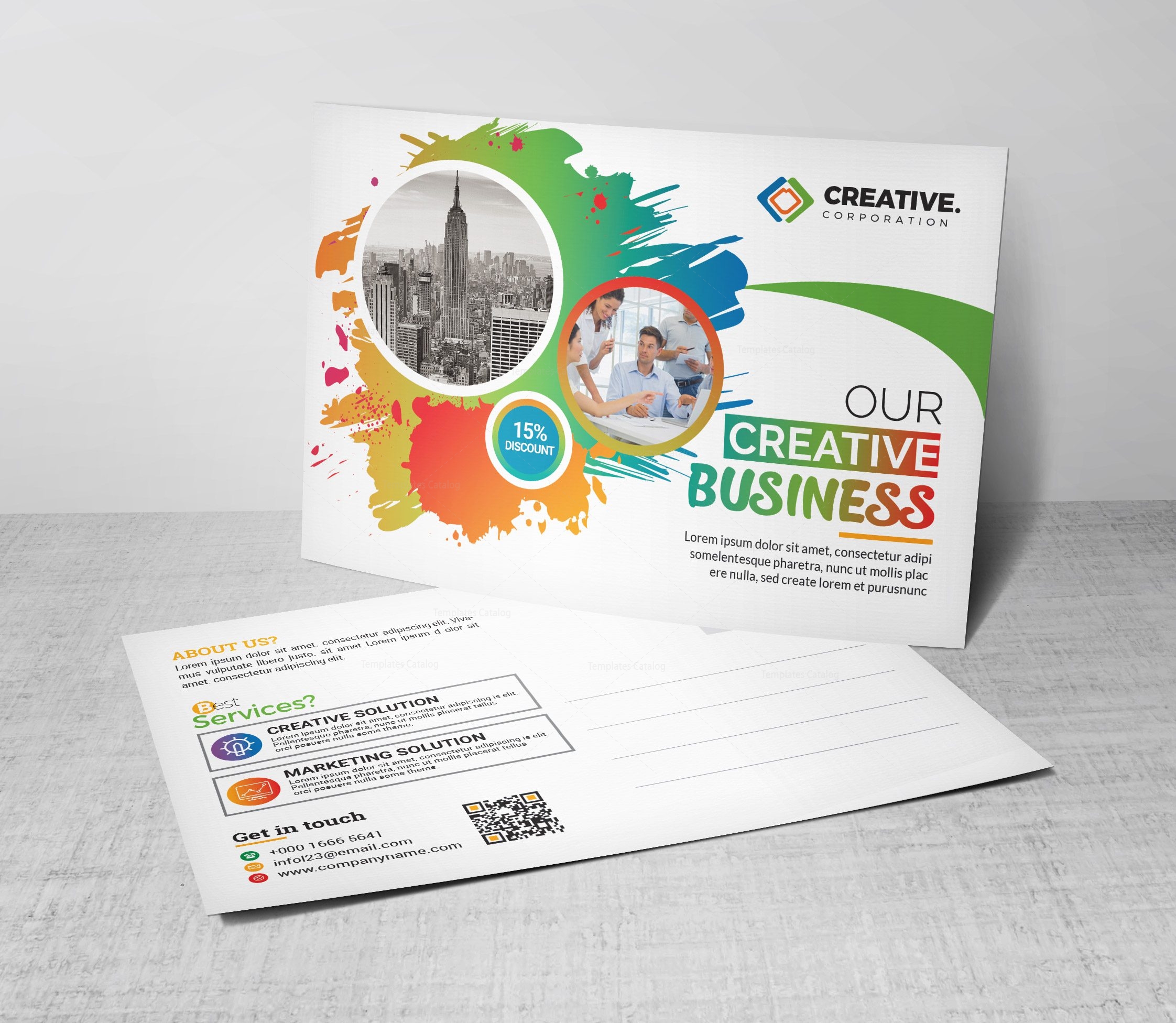 Creative Postcard Design Template · Graphic Yard | Graphic Templates Store