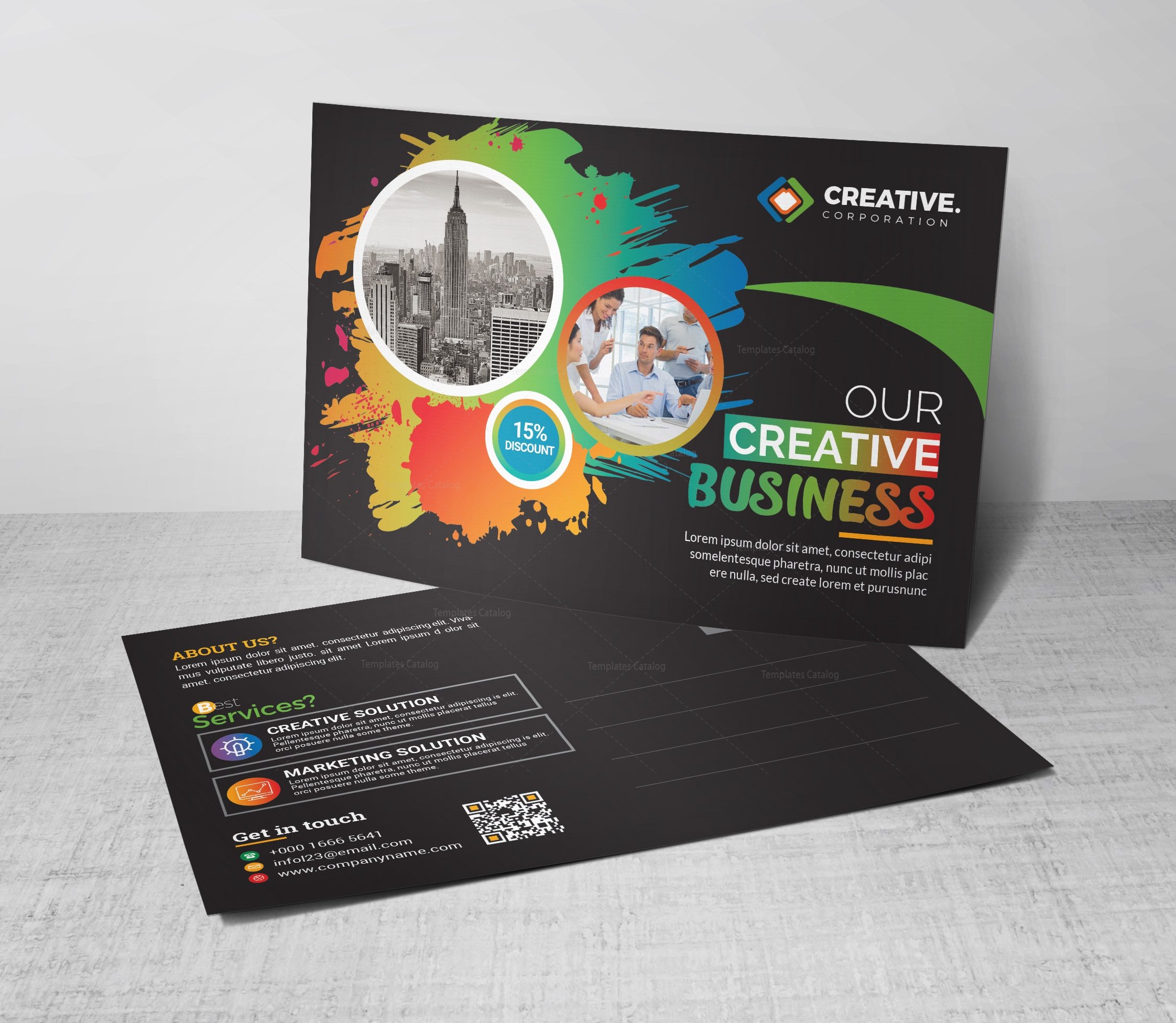 Creative Postcard Design Template · Graphic Yard | Graphic Templates Store