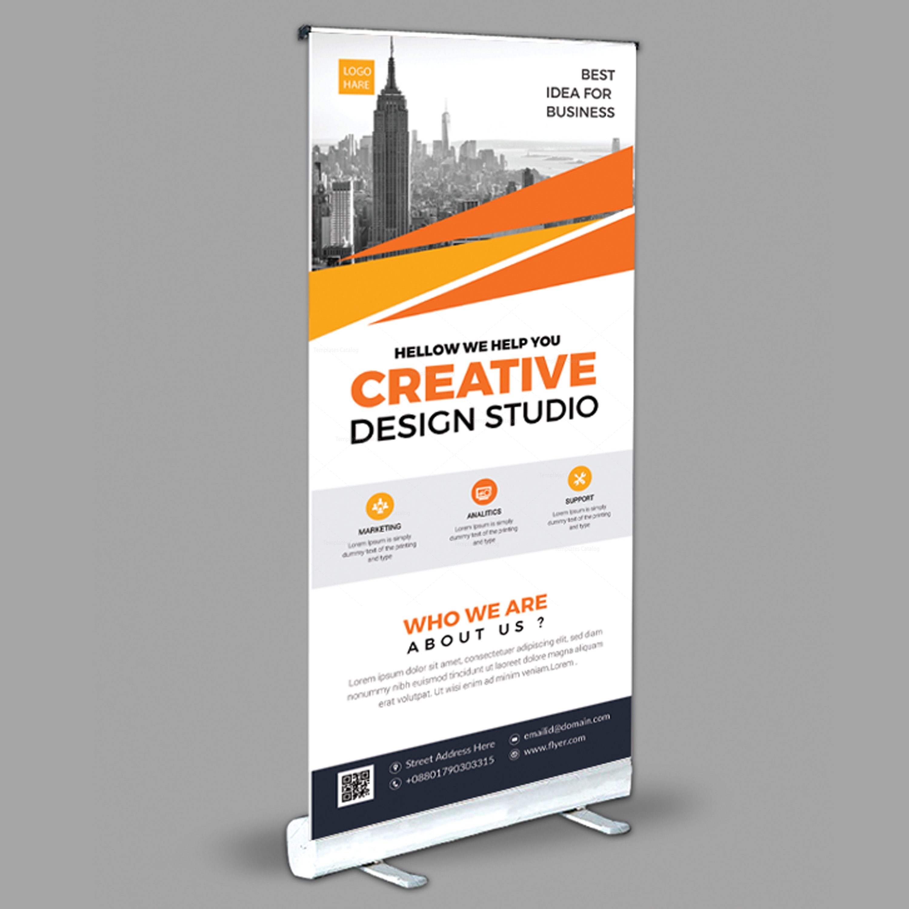 Creative Roll-Up Banner Design Template · Graphic Yard | Graphic ...
