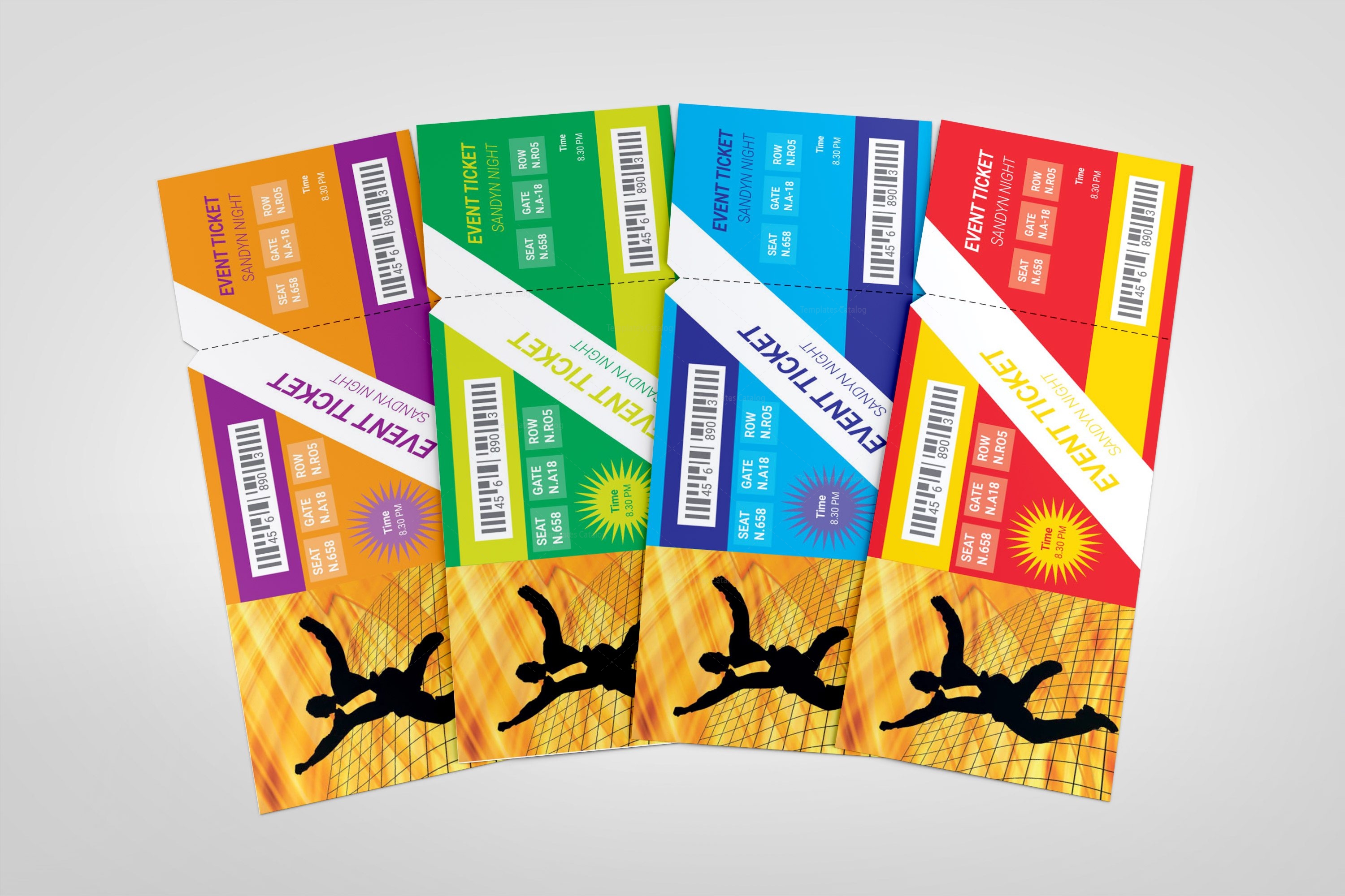 Dance Party Event Ticket Template · Graphic Yard | Graphic Templates Store