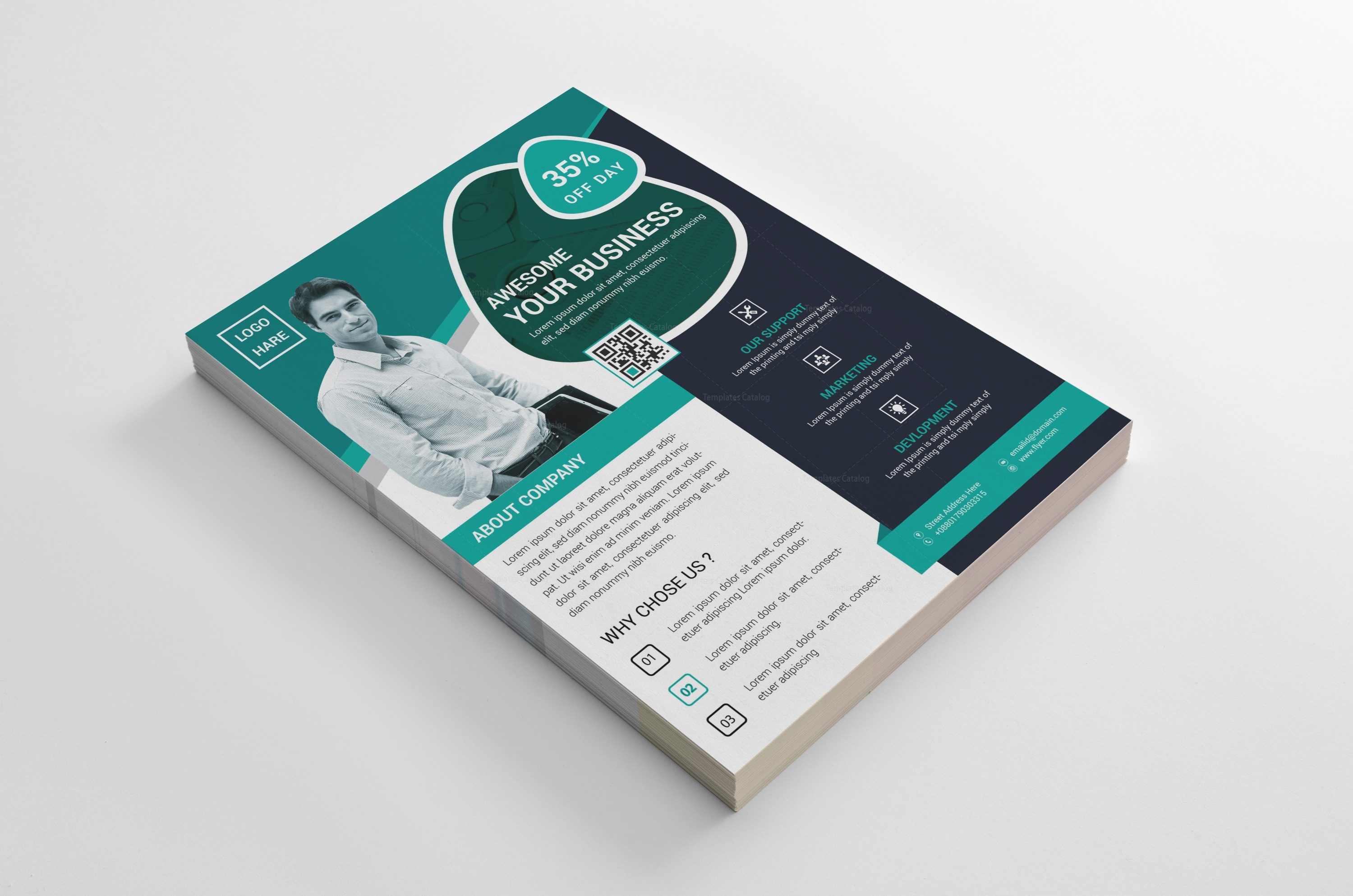 Discount Creative Business Flyer Design Template · Graphic Yard ...