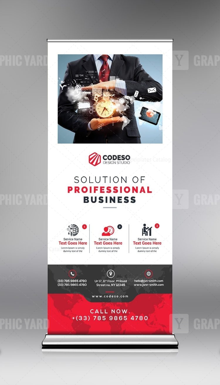 Discount Roll Up Banner Template · Graphic Yard | Graphic Templates Store