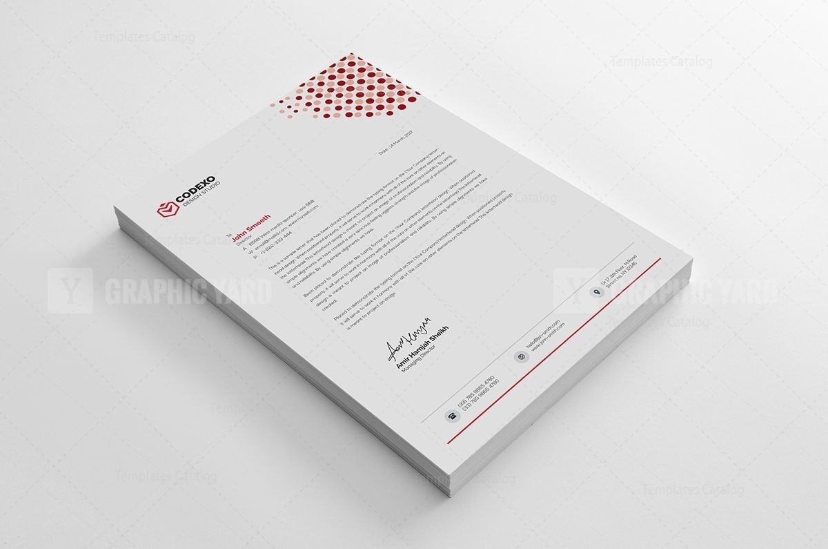 Dot Letterhead Template · Graphic Yard | Graphic Templates Store