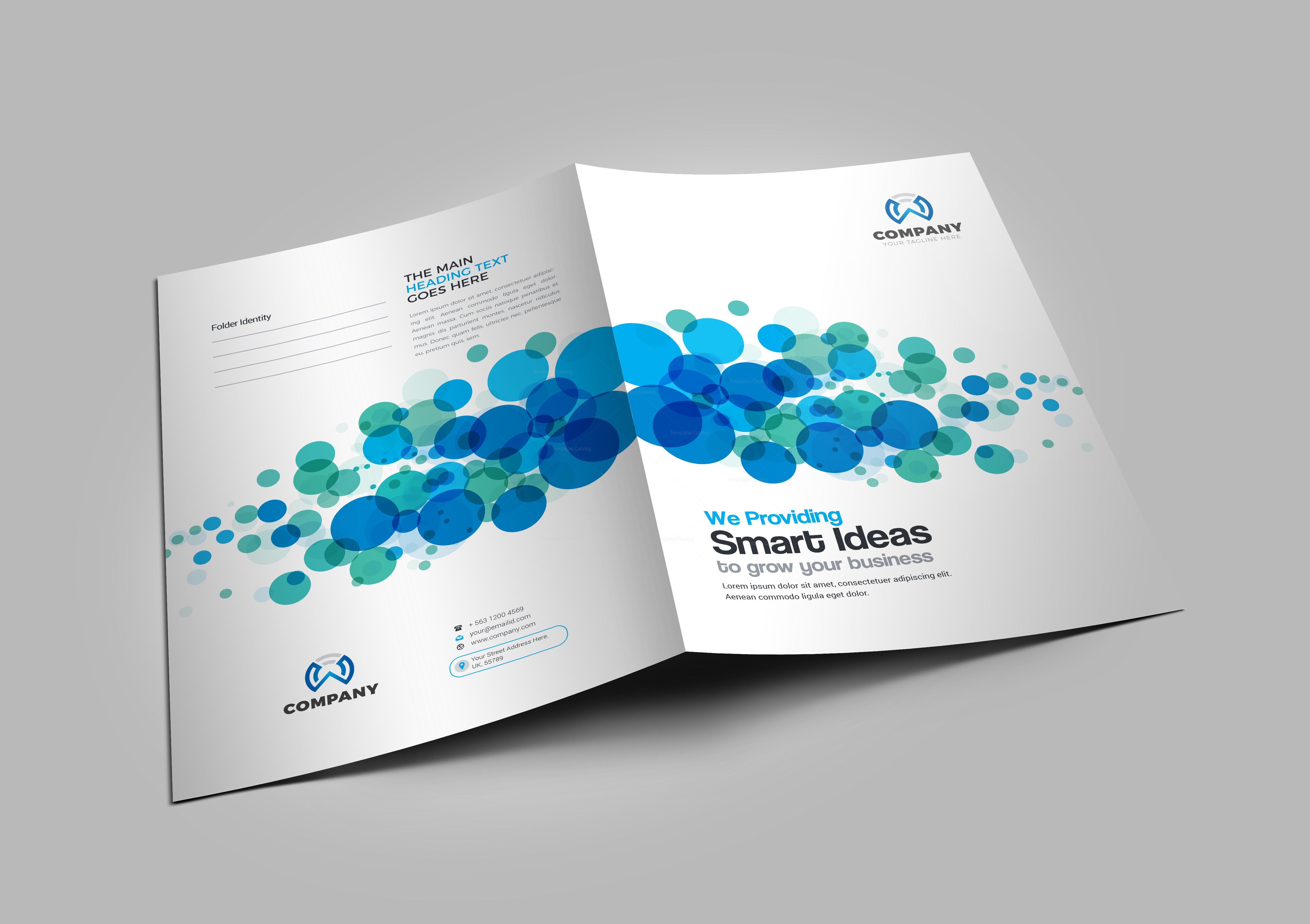 Dots Presentation Folder Design Template · Graphic Yard | Graphic ...