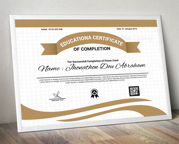 Educational Certificate Design Template · Graphic Yard | Graphic ...