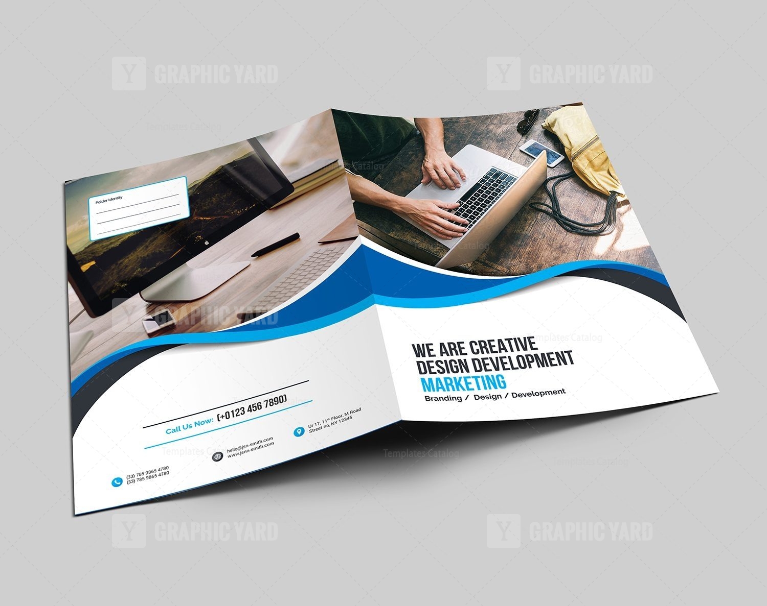 Elegant Corporate Folder Template · Graphic Yard | Graphic Templates Store