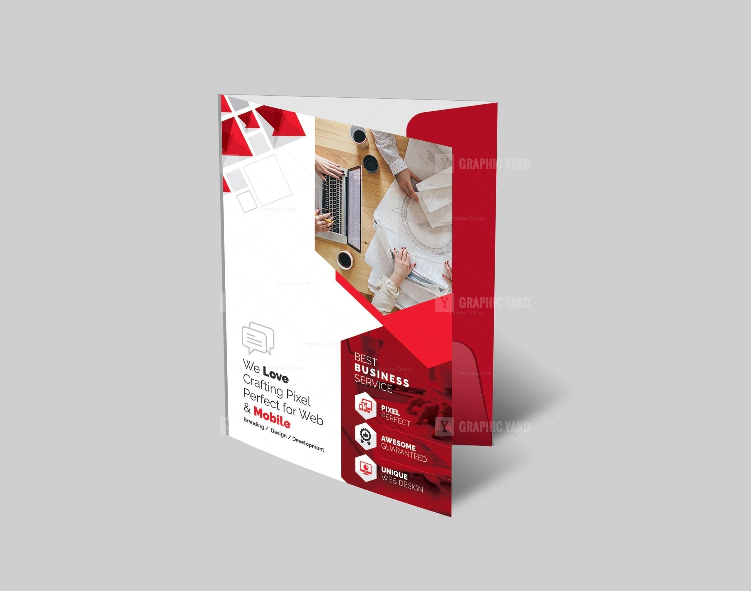 Excellent Presentation Folder Template · Graphic Yard | Graphic ...