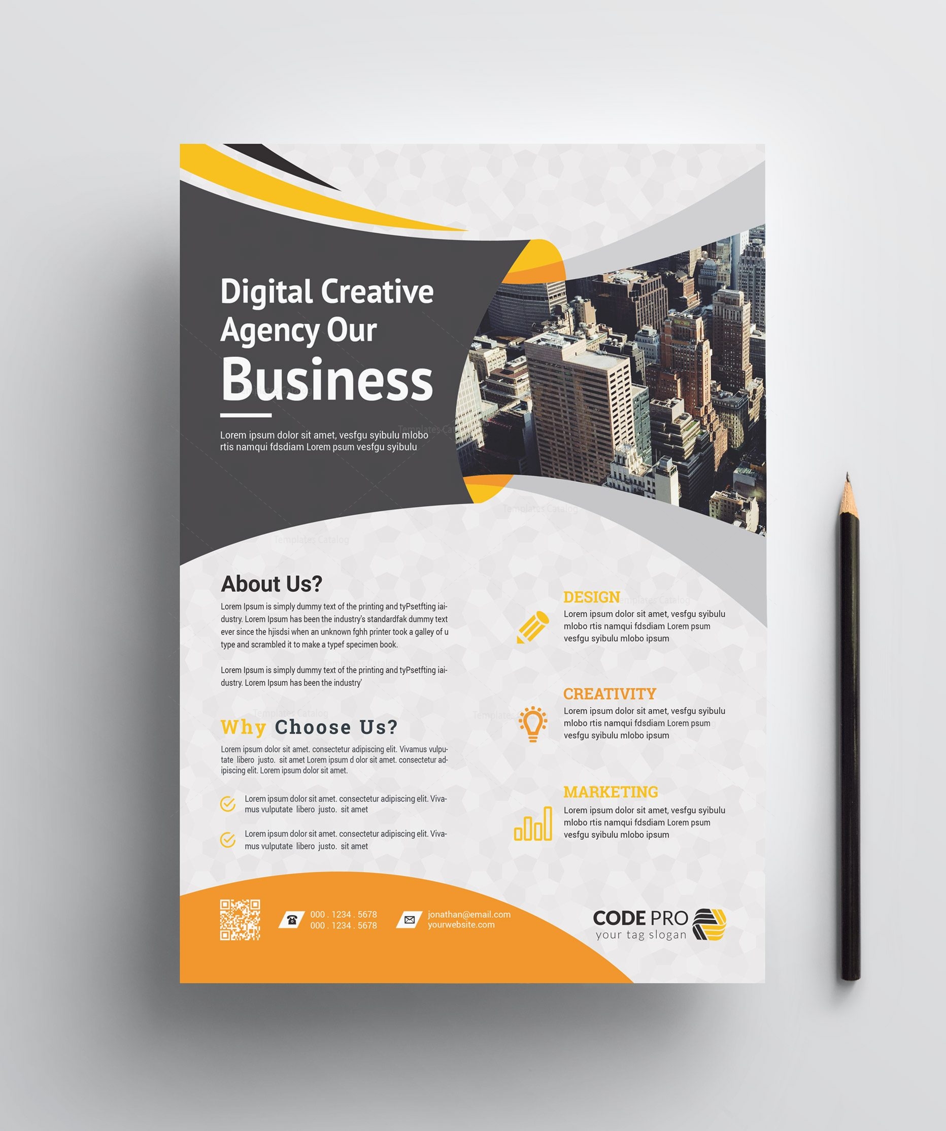 Excellent Print Flyer Template · Graphic Yard | Graphic Templates Store