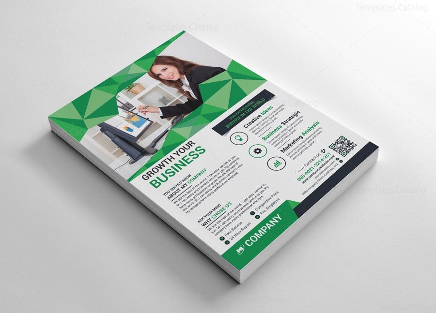 Flyers Design Template with Diamond Shapes · Graphic Yard | Graphic ...