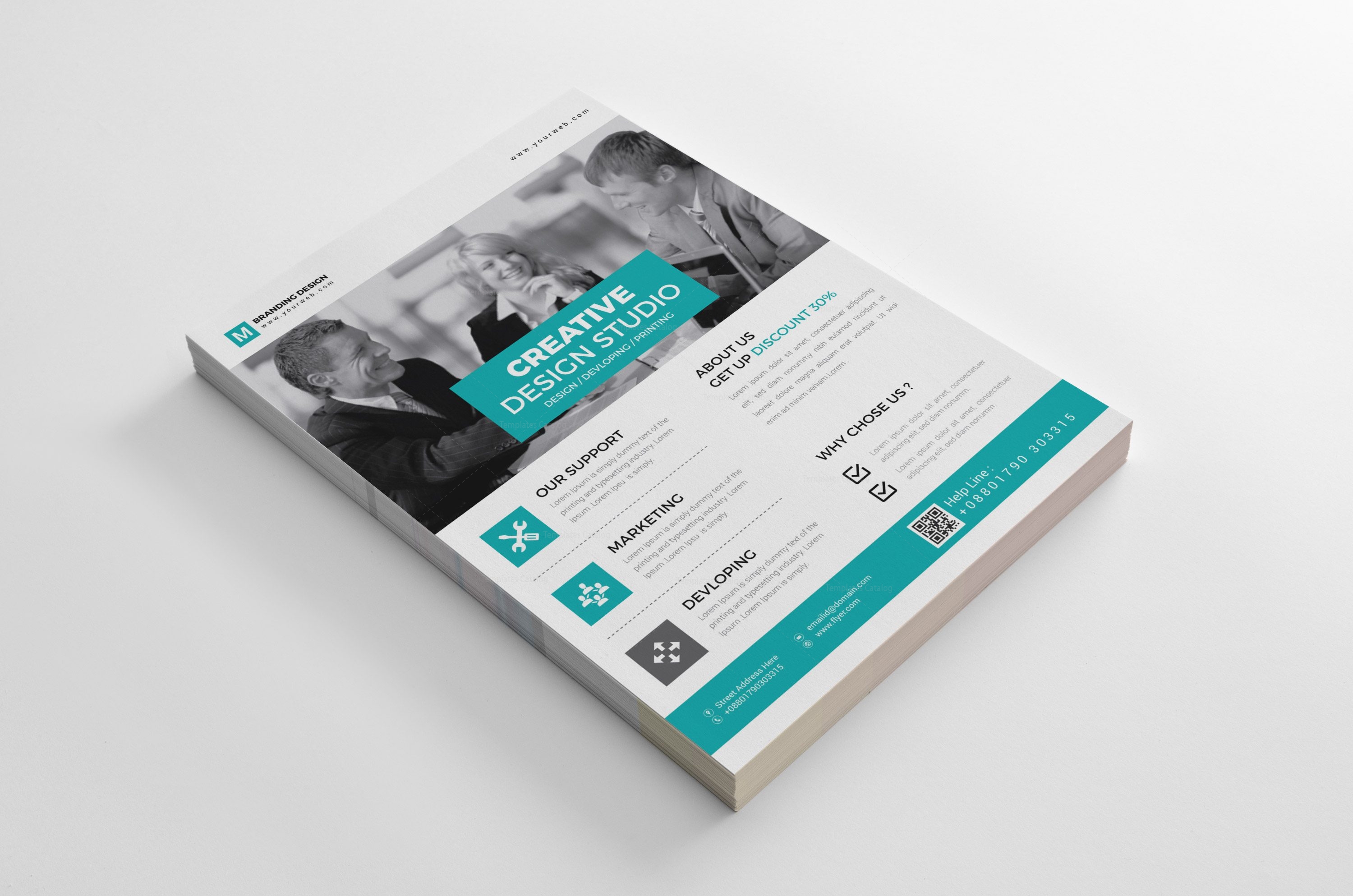Granite Creative Corporate Flyer Design Template · Graphic Yard ...