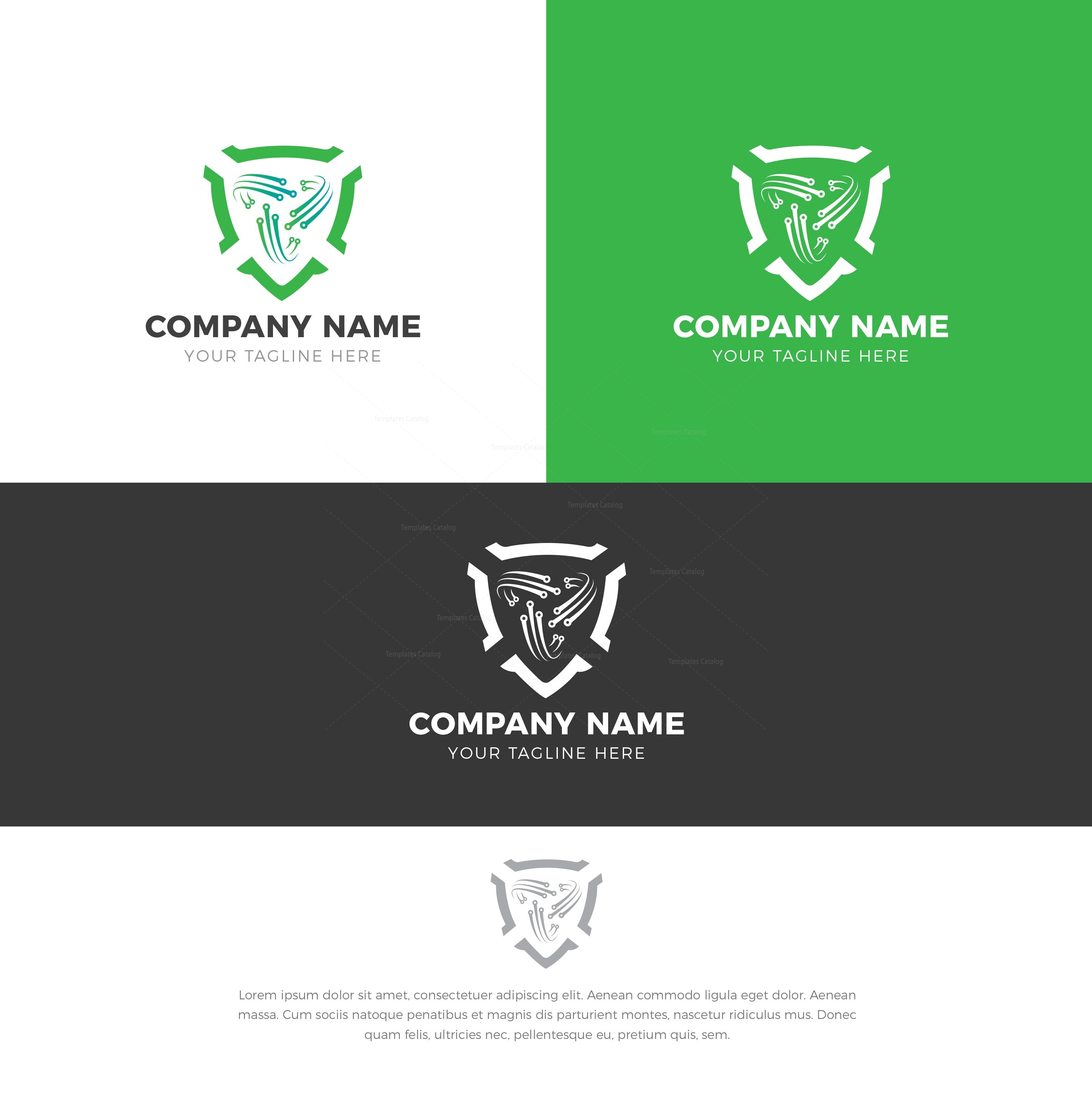 Green Shield Creative Logo Design Template · Graphic Yard | Graphic ...