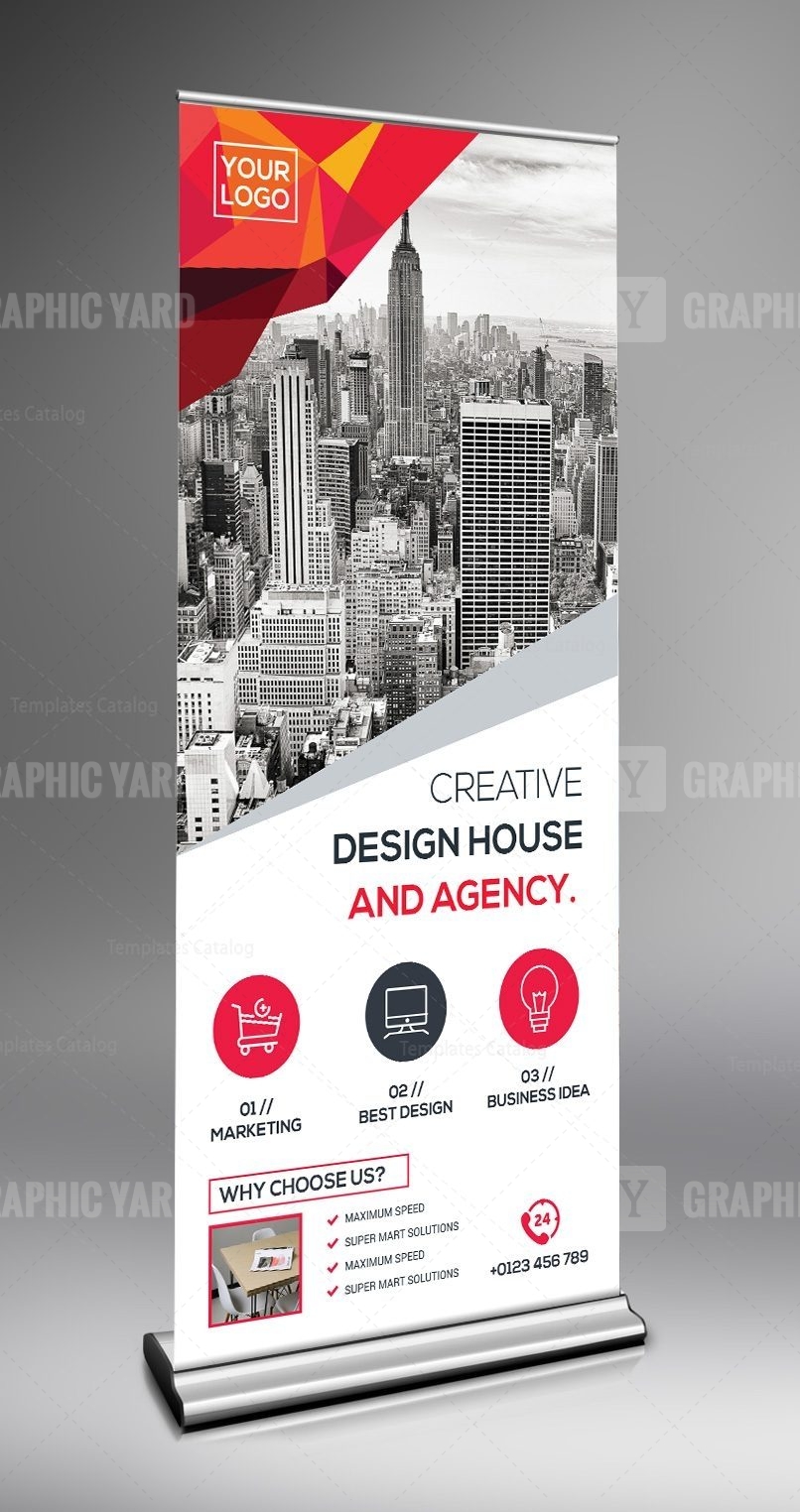 High Class Roll-Up Banner Template · Graphic Yard | Graphic Templates Store