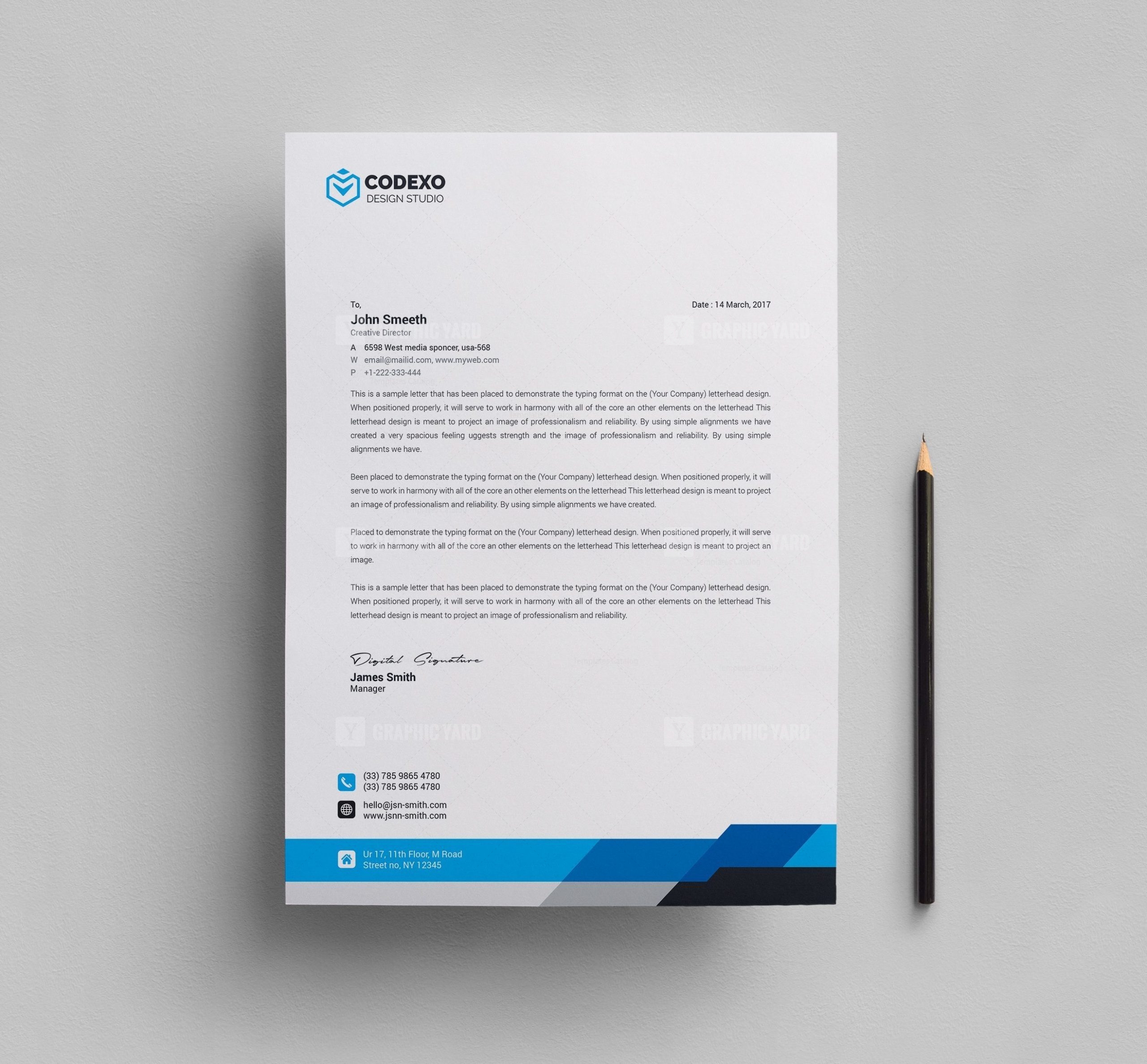 High Quality Letterhead Stationary Template · Graphic Yard | Graphic ...