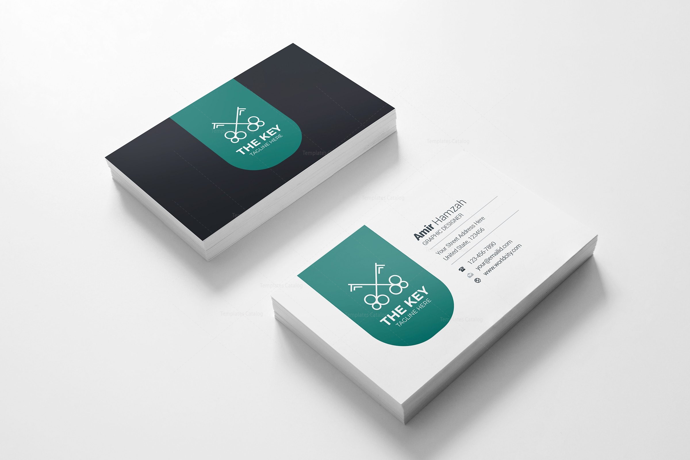 Key Creative Business Card Design Template · Graphic Yard | Graphic ...