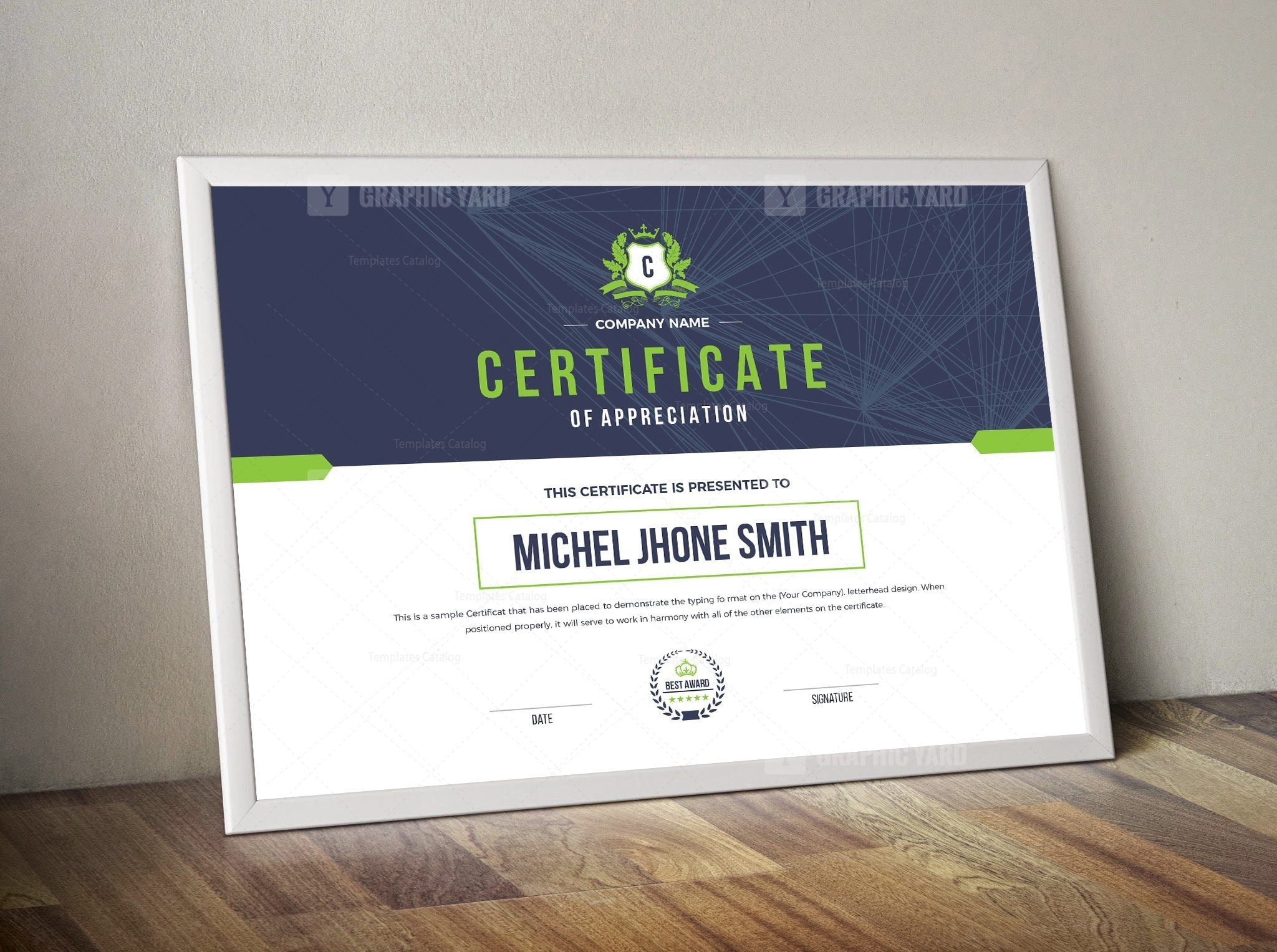 Landscape Certificate Templates · Graphic Yard | Graphic Templates Store