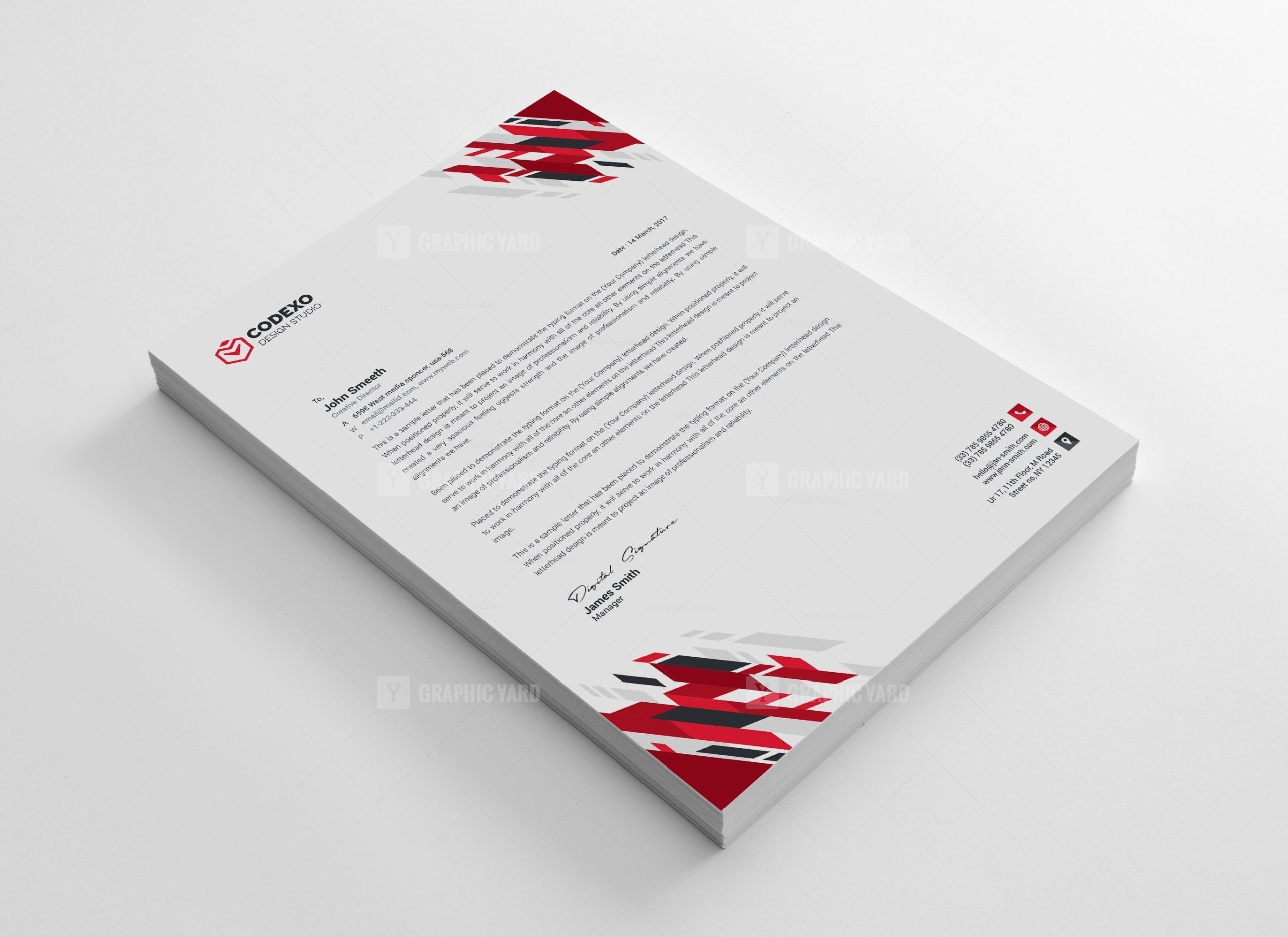 Letterhead Stationery Template · Graphic Yard | Graphic Templates Store