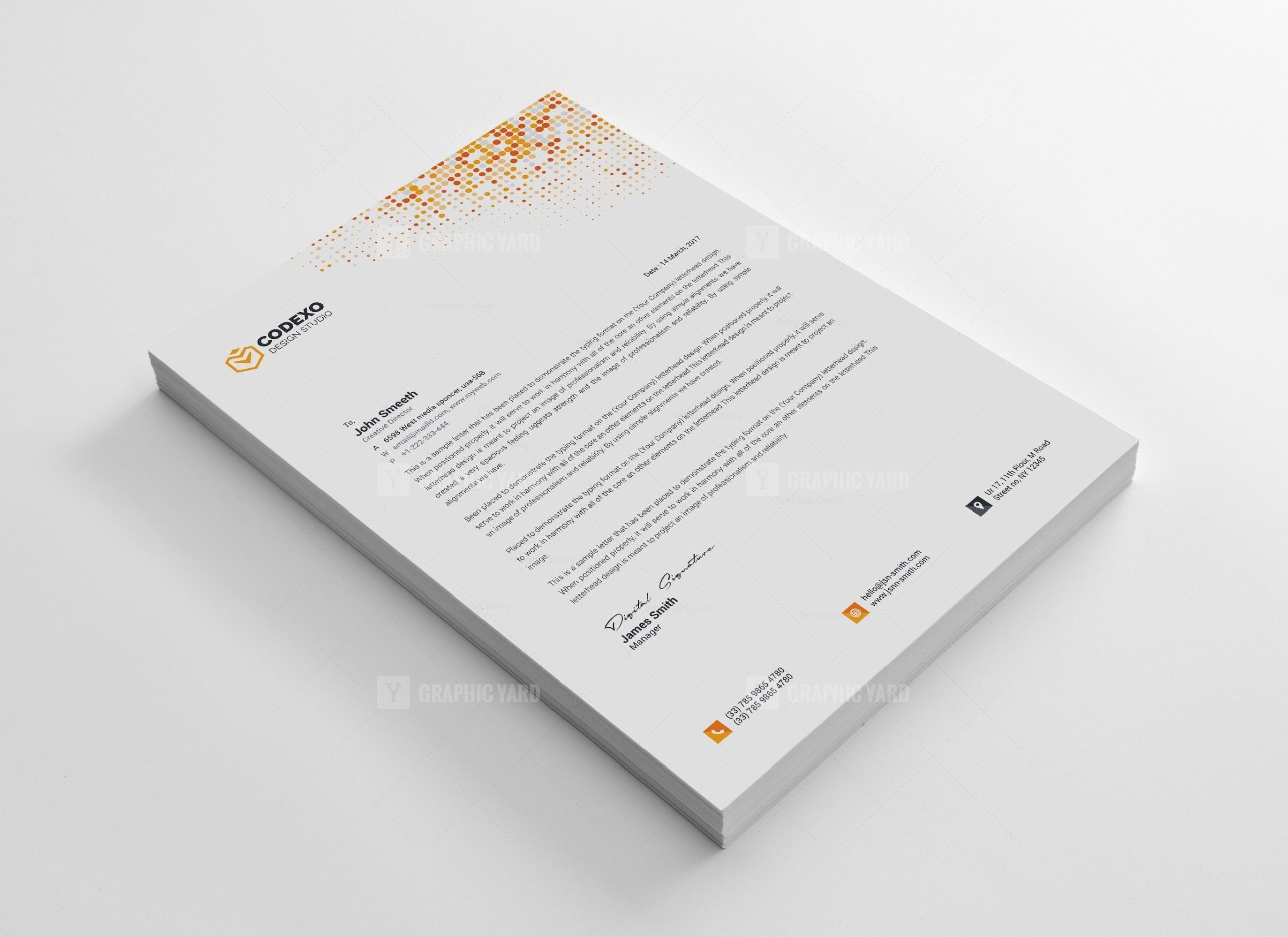 Letterhead Stationery Template · Graphic Yard | Graphic Templates Store