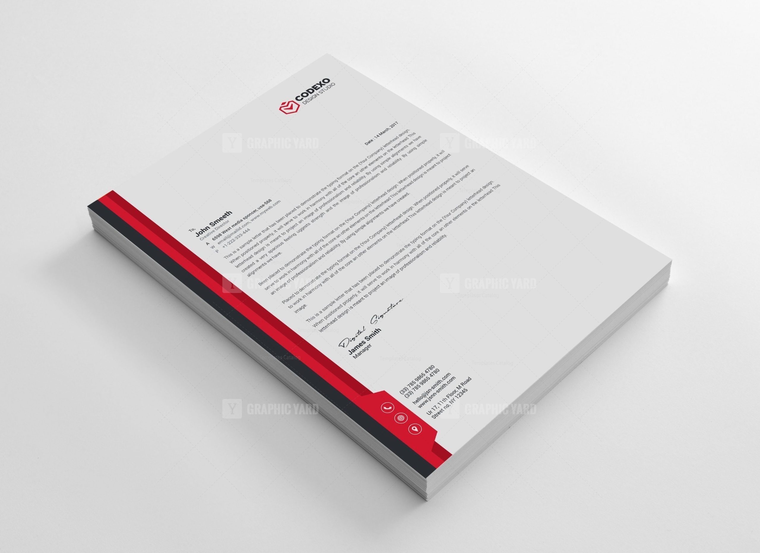 Letterhead Stationery Template Bundle · Graphic Yard | Graphic ...