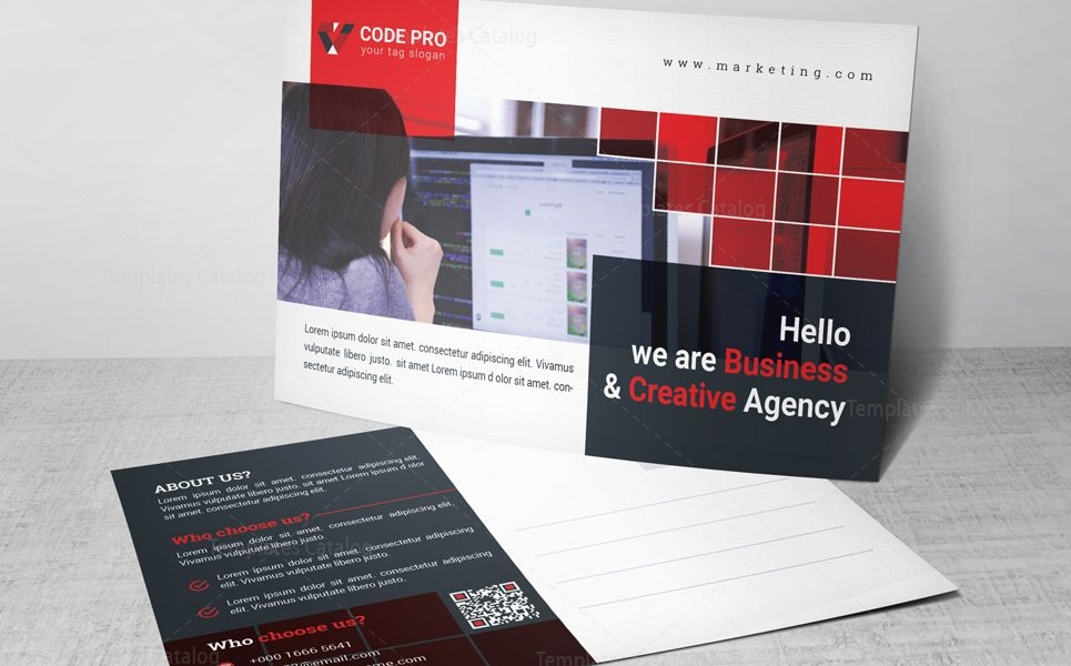 Marketing Postcard Design Template · Graphic Yard | Graphic Templates Store
