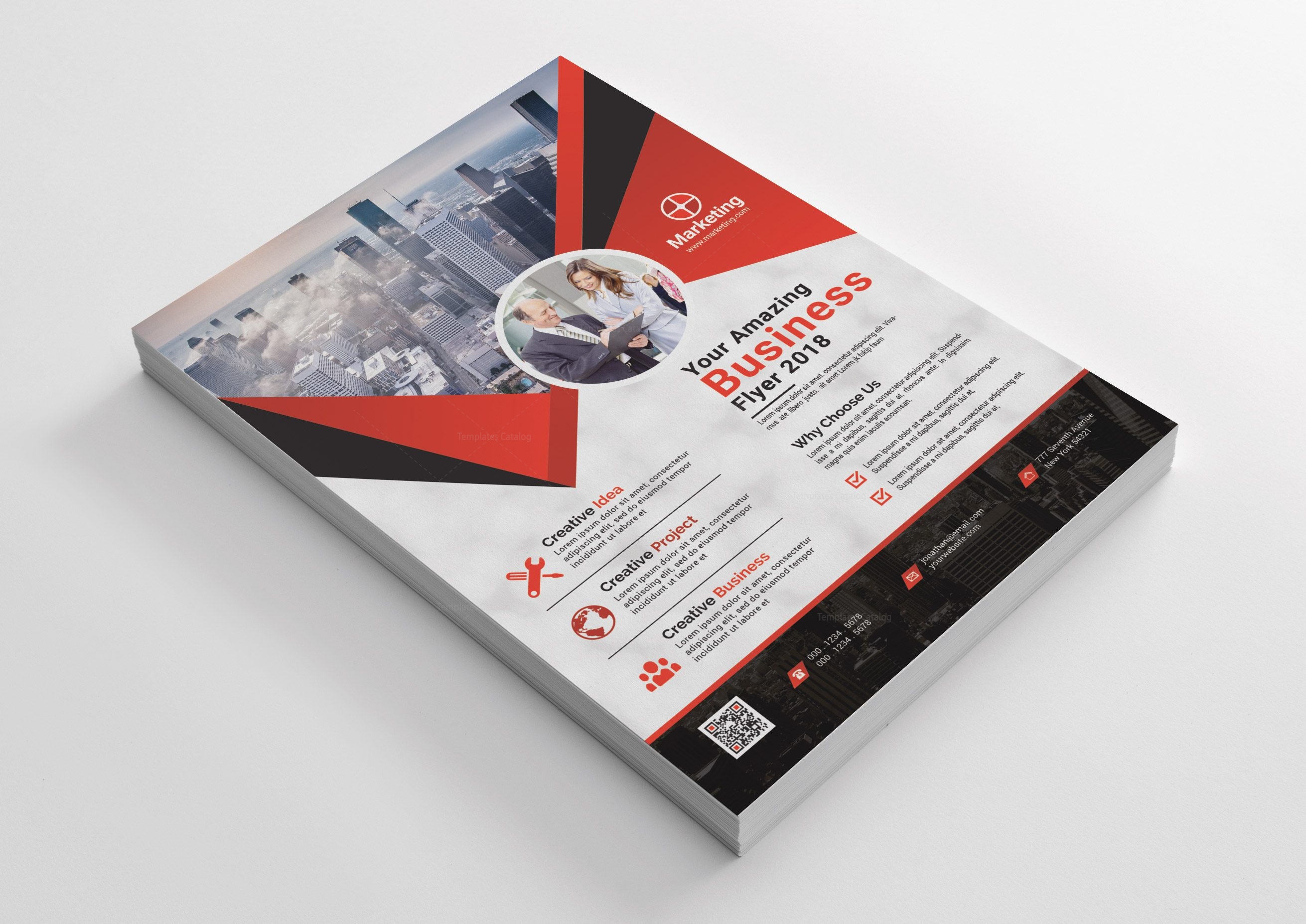Marketing Print Flyer Design · Graphic Yard | Graphic Templates Store