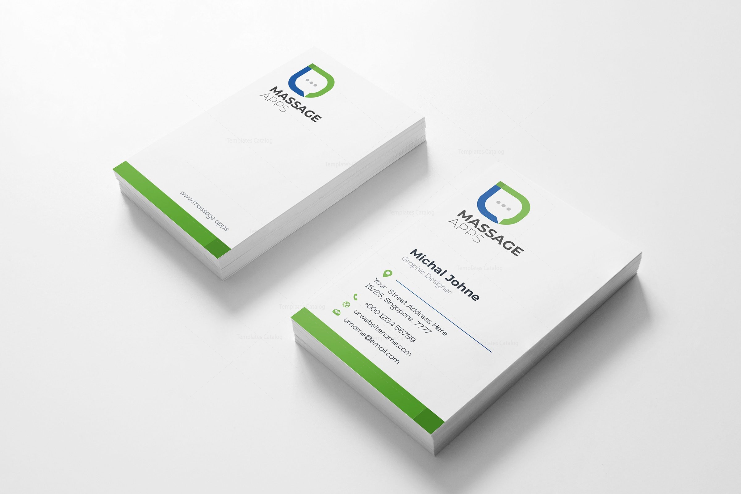 Message Creative Business Card Design Template · Graphic Yard | Graphic ...