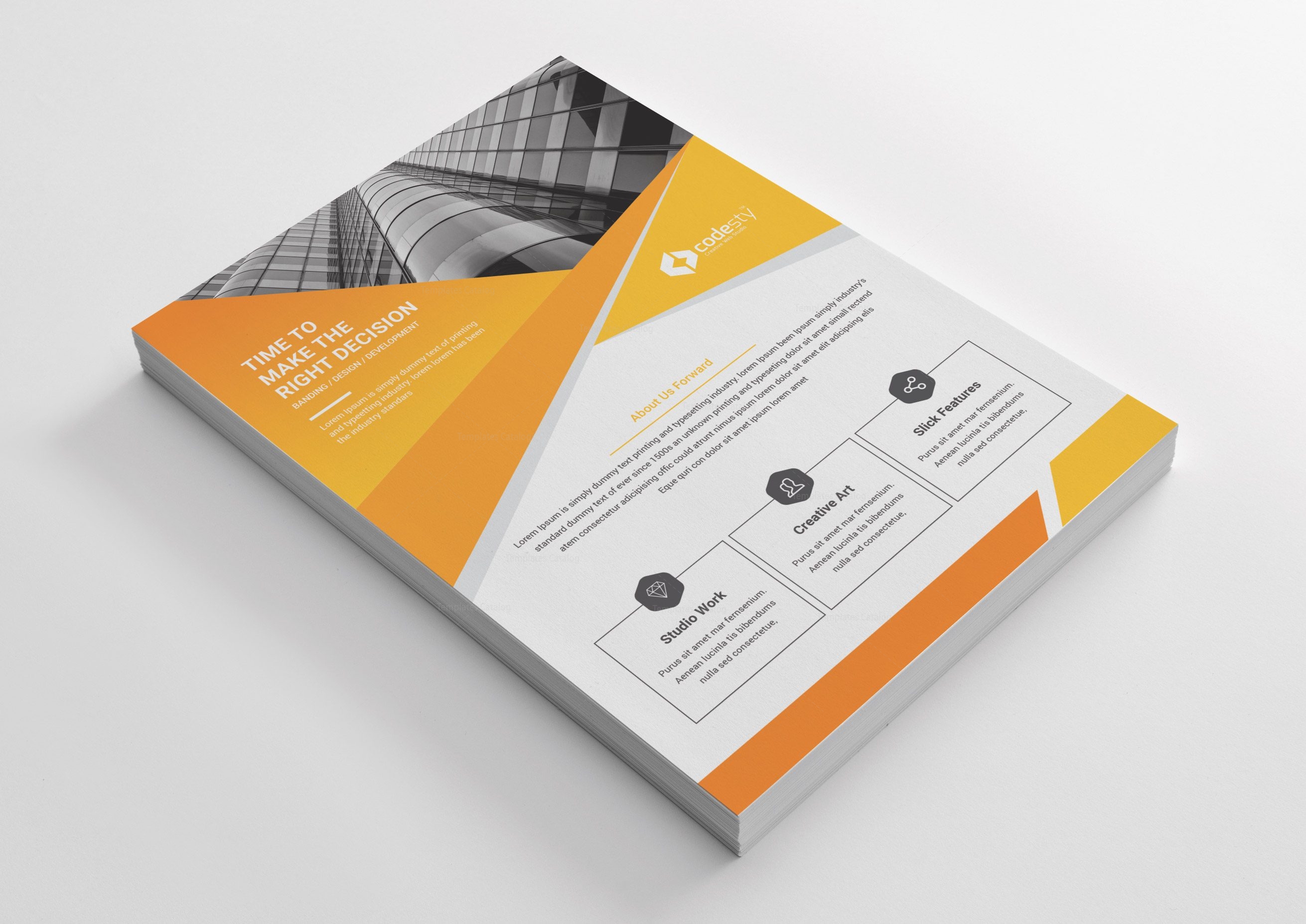 Minimal Print Flyer Design · Graphic Yard | Graphic Templates Store