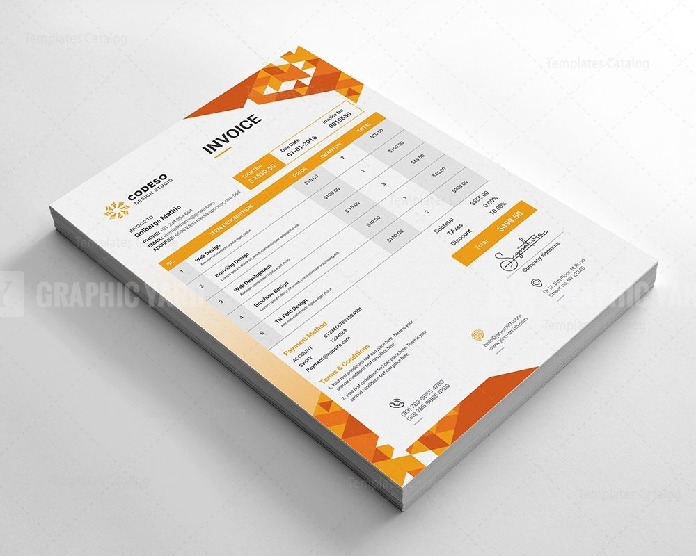Modern Elegant Invoice Template · Graphic Yard | Graphic Templates Store