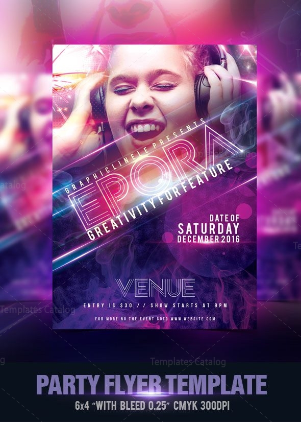 Modern Party Flyer Design Template · Graphic Yard | Graphic Templates Store