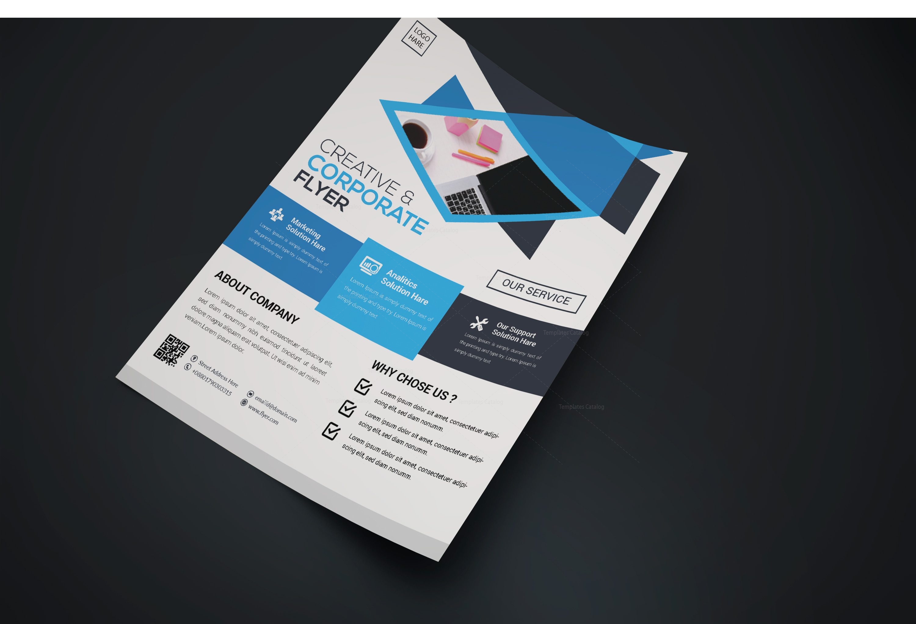 Pompano Creative Business Flyer Design Template · Graphic Yard ...