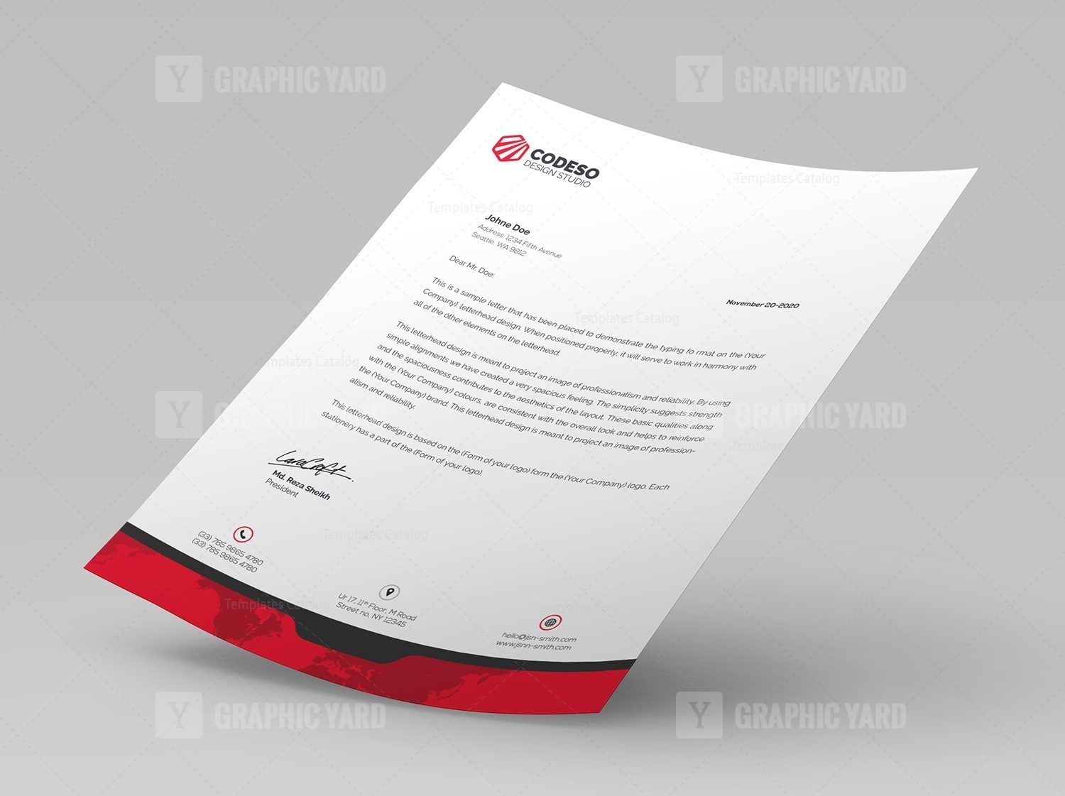 Premium Letterhead Template · Graphic Yard | Graphic Templates Store