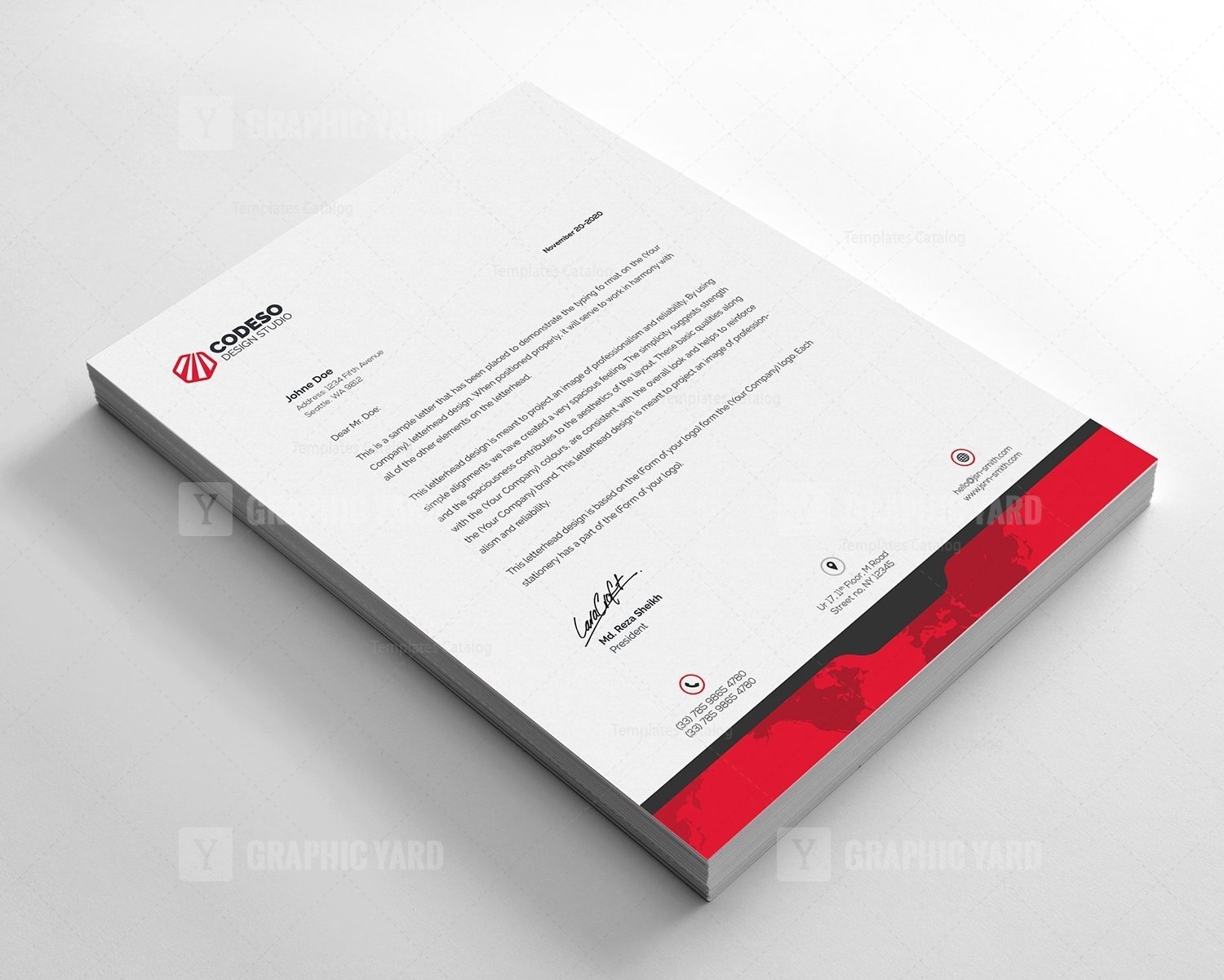 Premium Letterhead Template · Graphic Yard | Graphic Templates Store