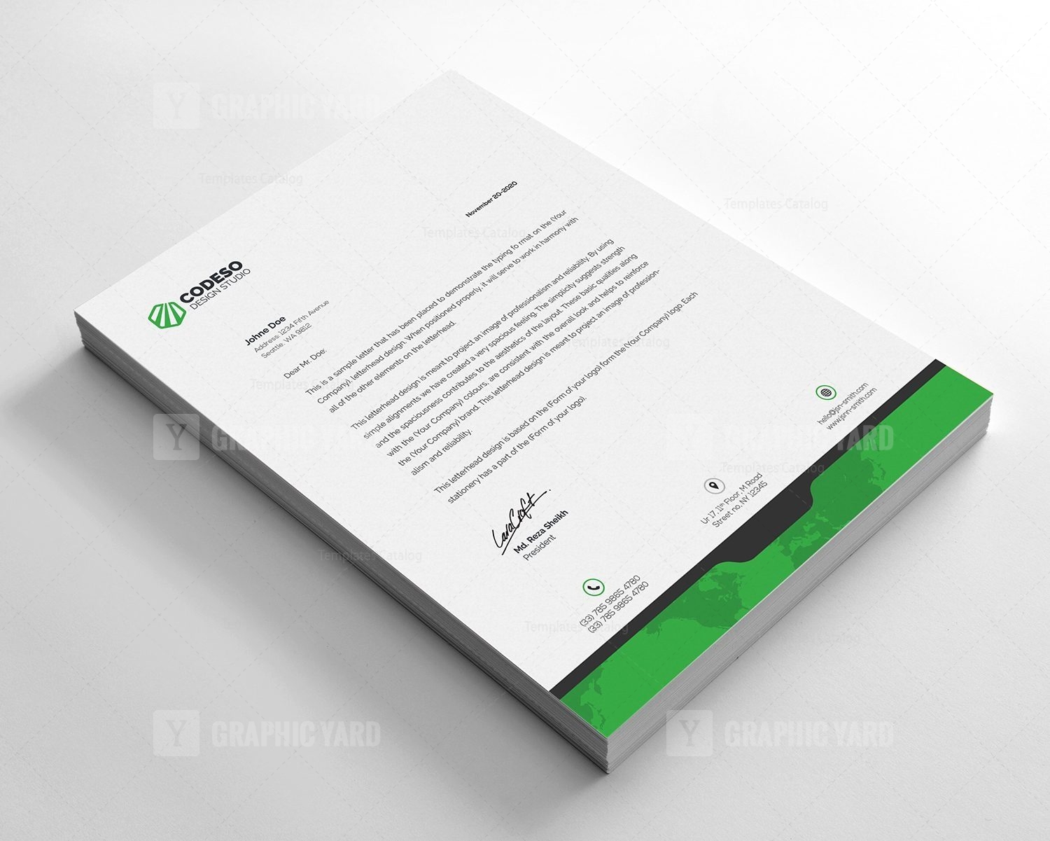 Premium Letterhead Template · Graphic Yard | Graphic Templates Store