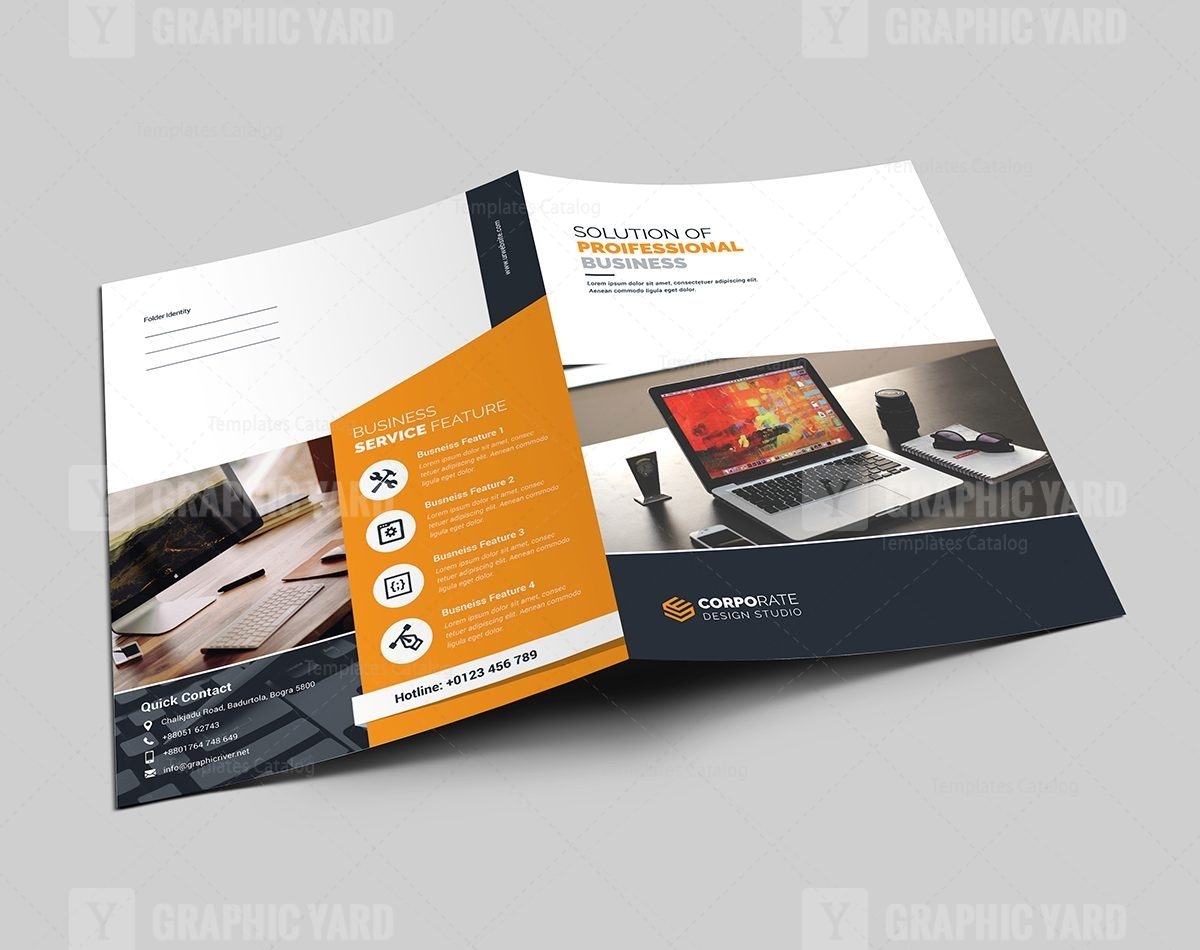 Presentation Folder Template with Classic Design · Graphic Yard ...