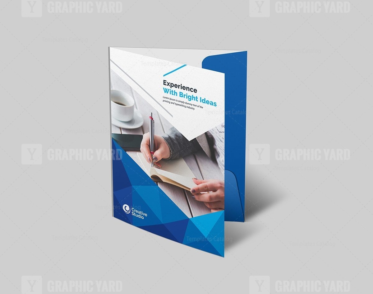 Presentation Folder Template with Stylish Design · Graphic Yard ...