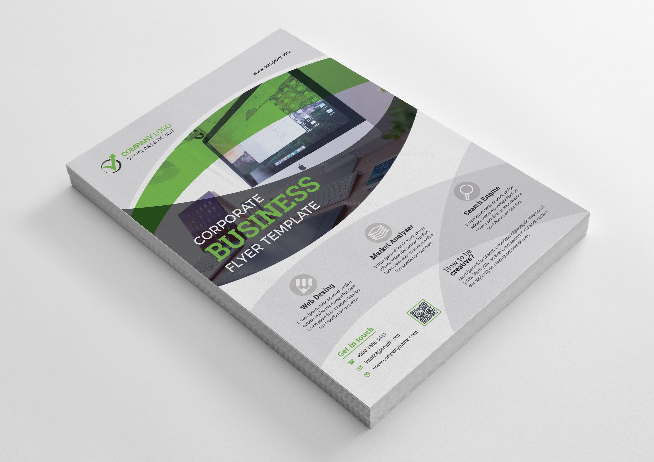 Print Ready Computer Flyer Design · Graphic Yard | Graphic Templates Store