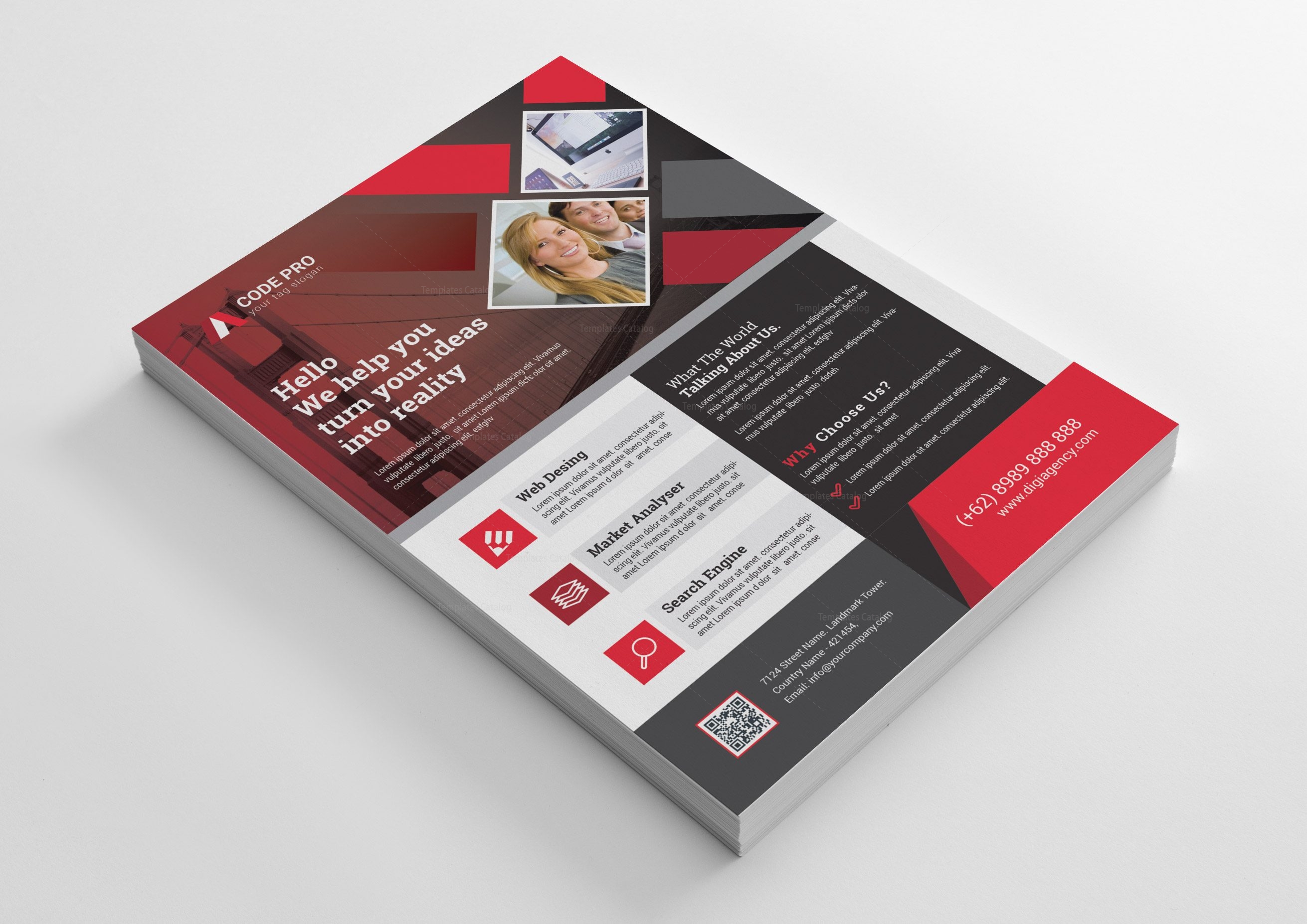 Print Ready Corporate Flyer Design · Graphic Yard | Graphic Templates Store