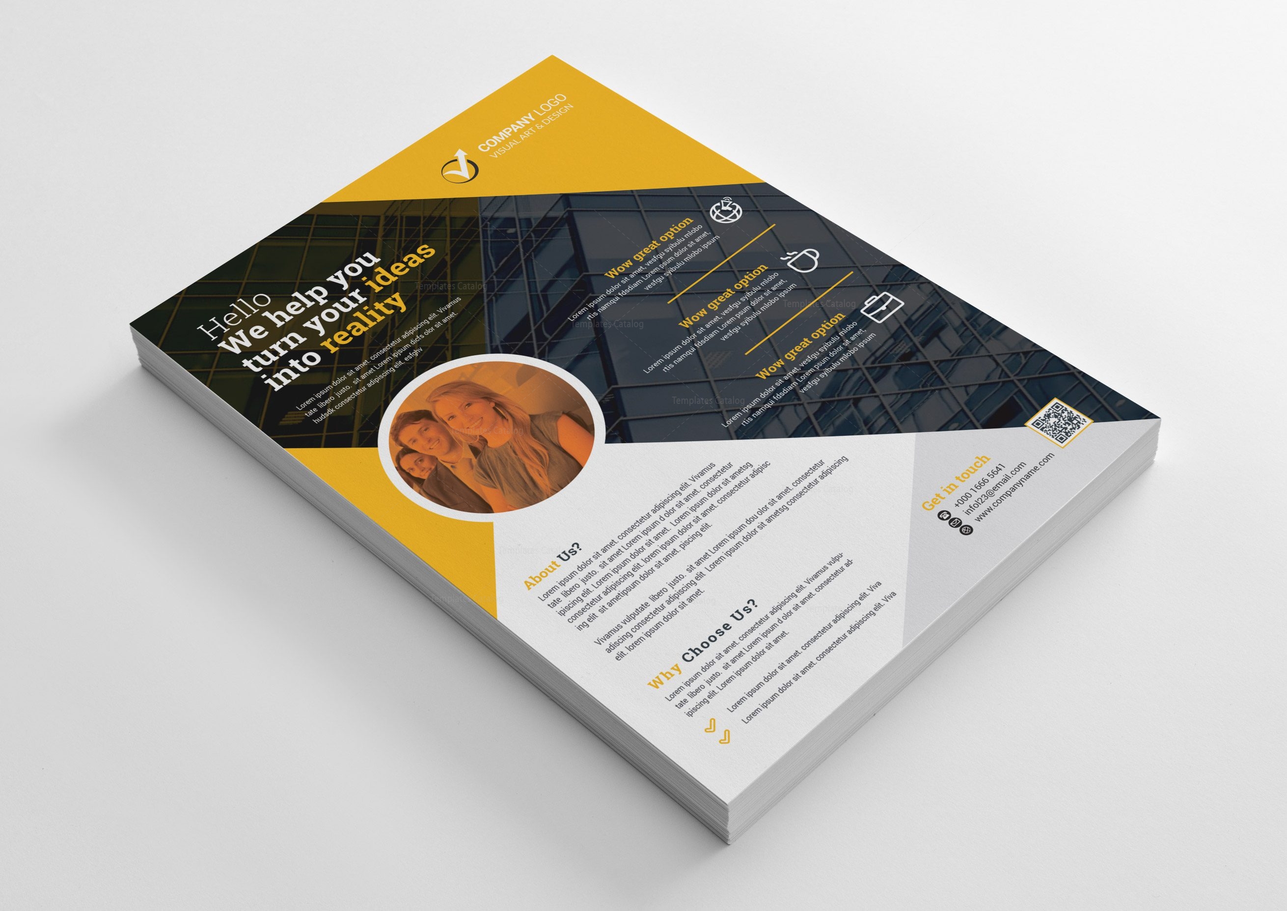 Print Ready Executive Flyer Design · Graphic Yard | Graphic Templates Store