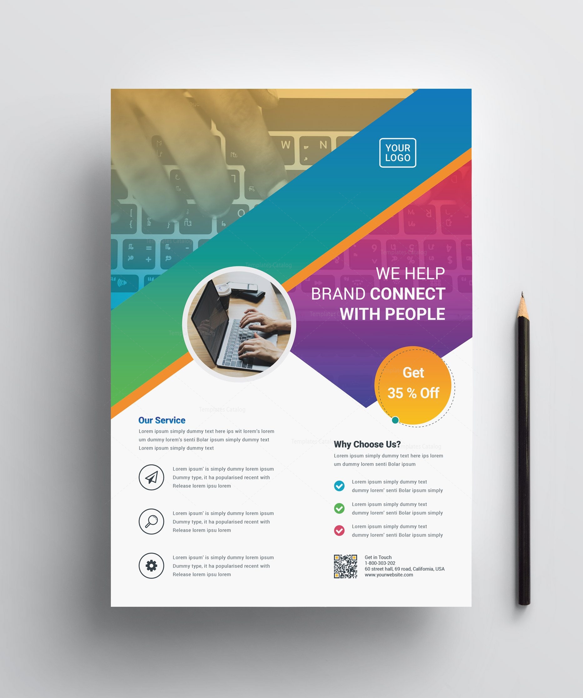 Print Ready Stylish Flyer Design · Graphic Yard | Graphic Templates Store